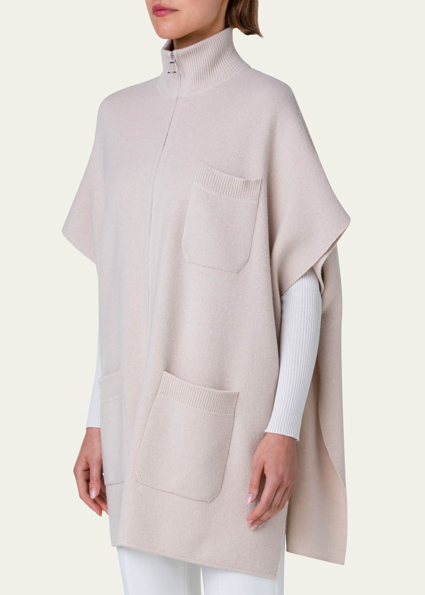 Akris Zip-Front Cashmere Cape - Bergdorf Goodman