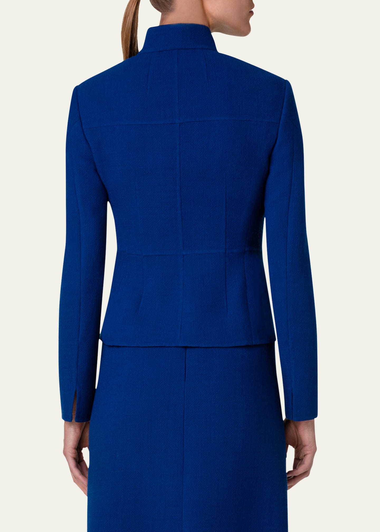 Akris Wool Crepe Tailored Short Jacket - Bergdorf Goodman