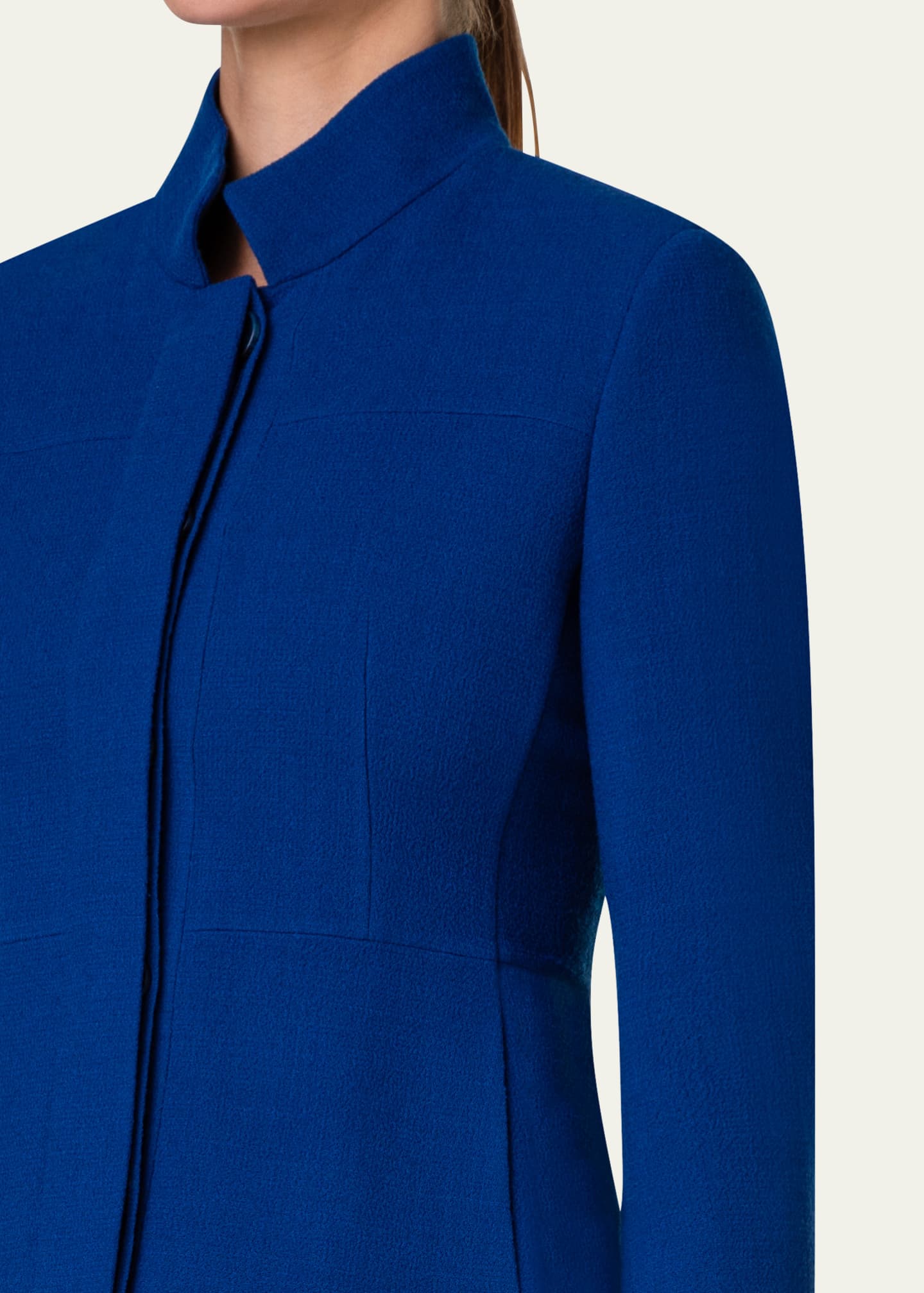 Akris Wool Crepe Tailored Short Jacket - Bergdorf Goodman