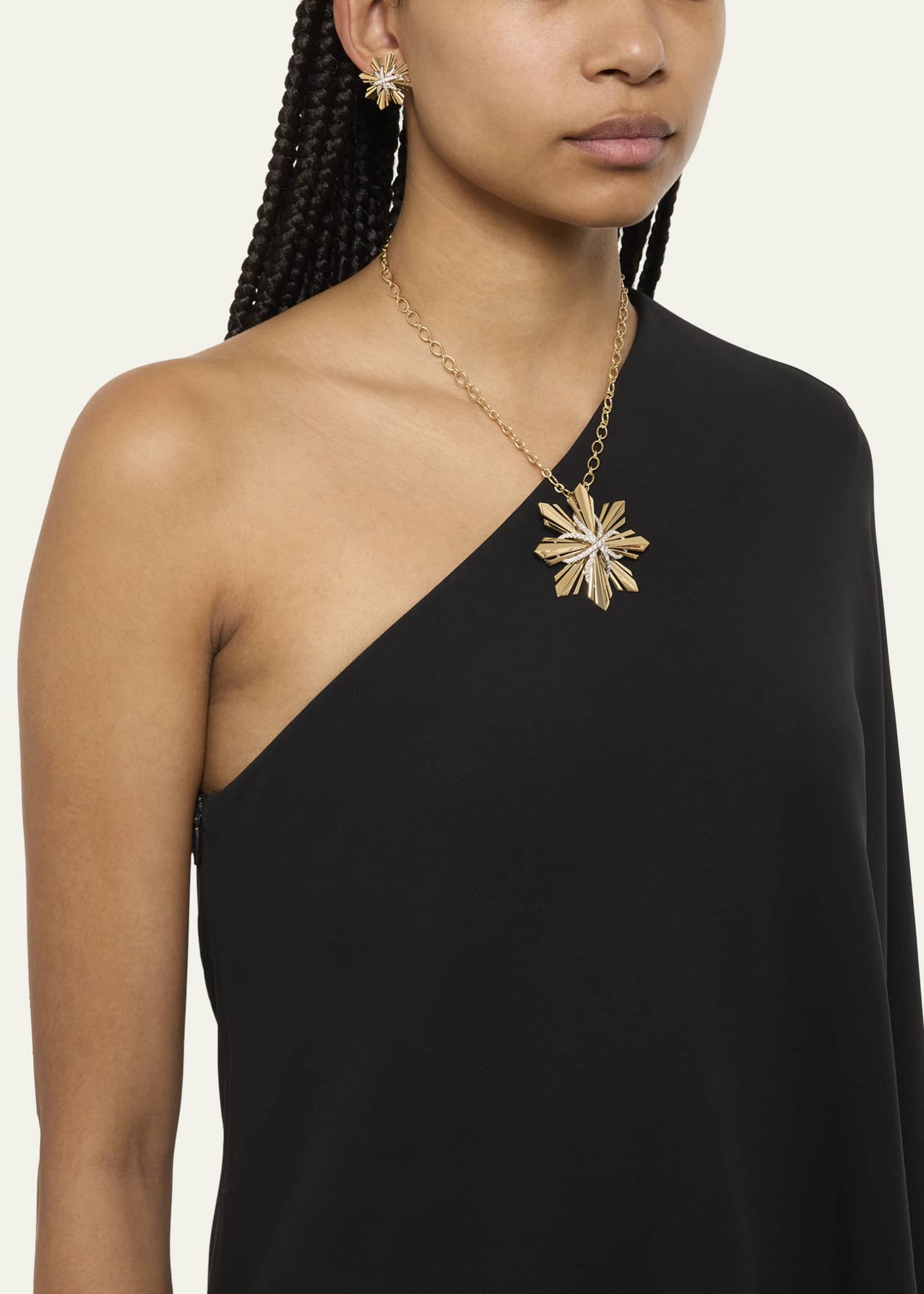 Verdura 18k Yellow Gold, Platinum, and Diamond Etoile Convertible ...