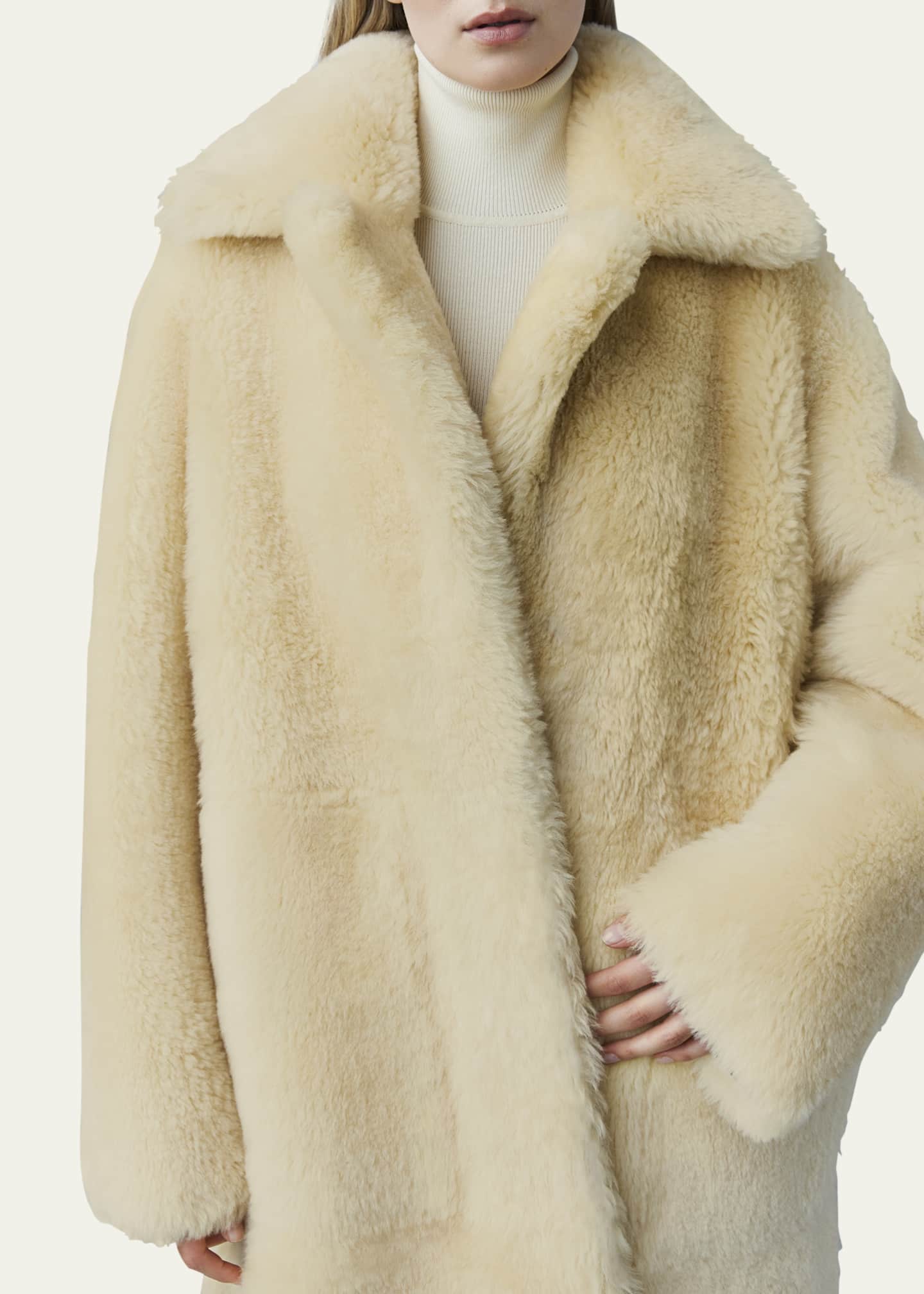 Mackage Etienne Belted Shearling Top Coat - Bergdorf Goodman