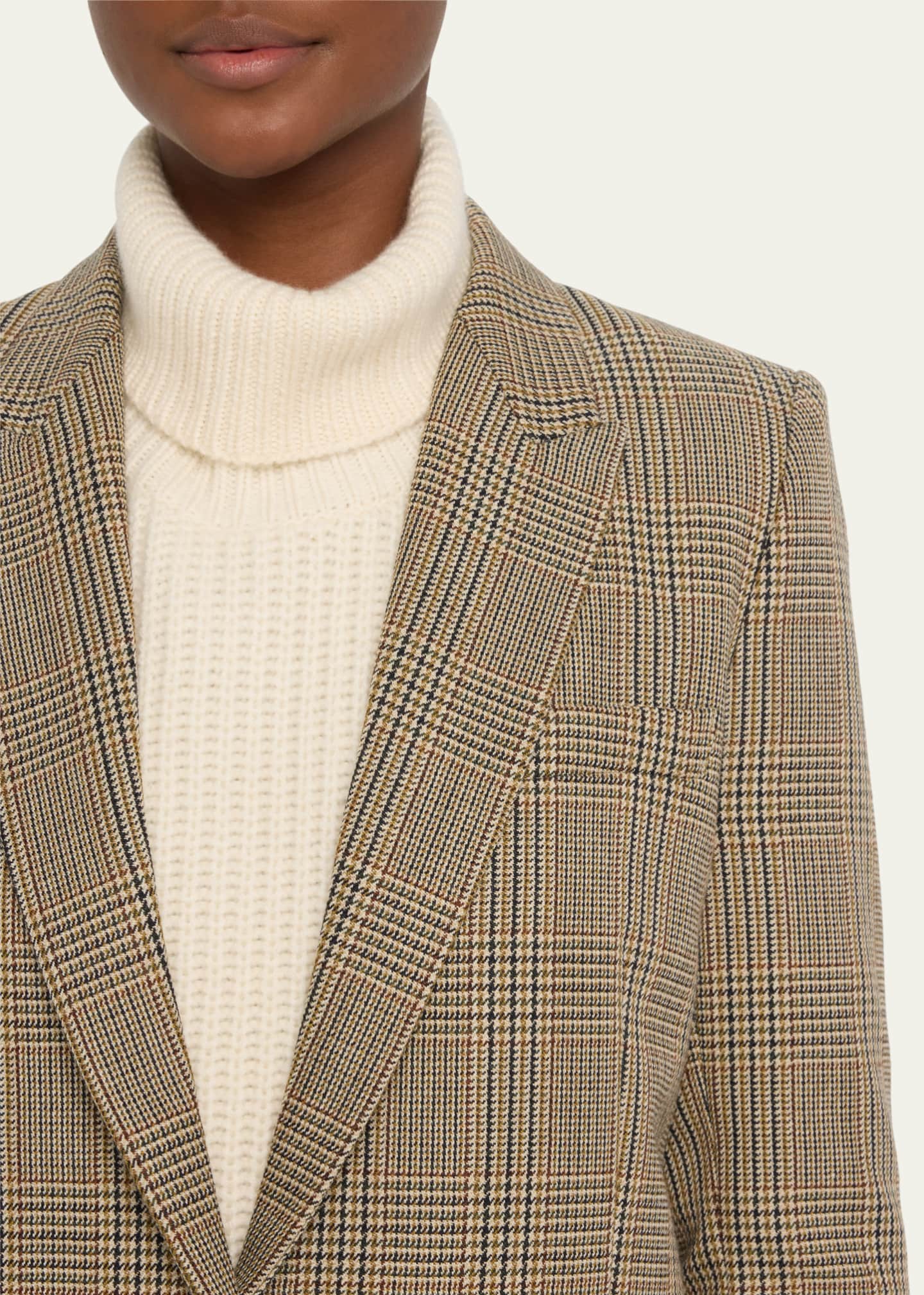 Nili Lotan Diane Plaid Single Breasted Blazer Bergdorf Goodman