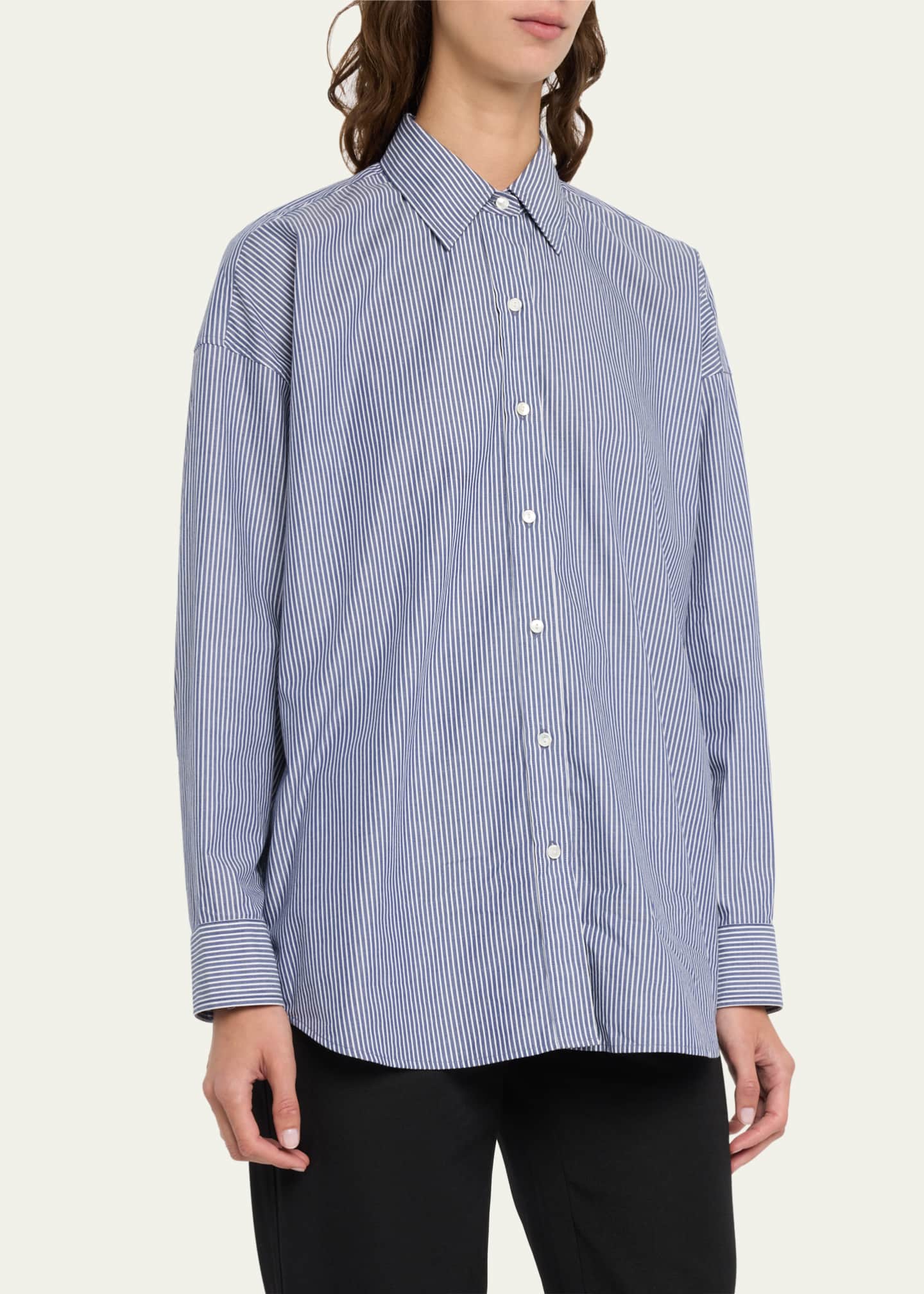 Nili Lotan Mael Stripe Oversized Shirt - Bergdorf Goodman