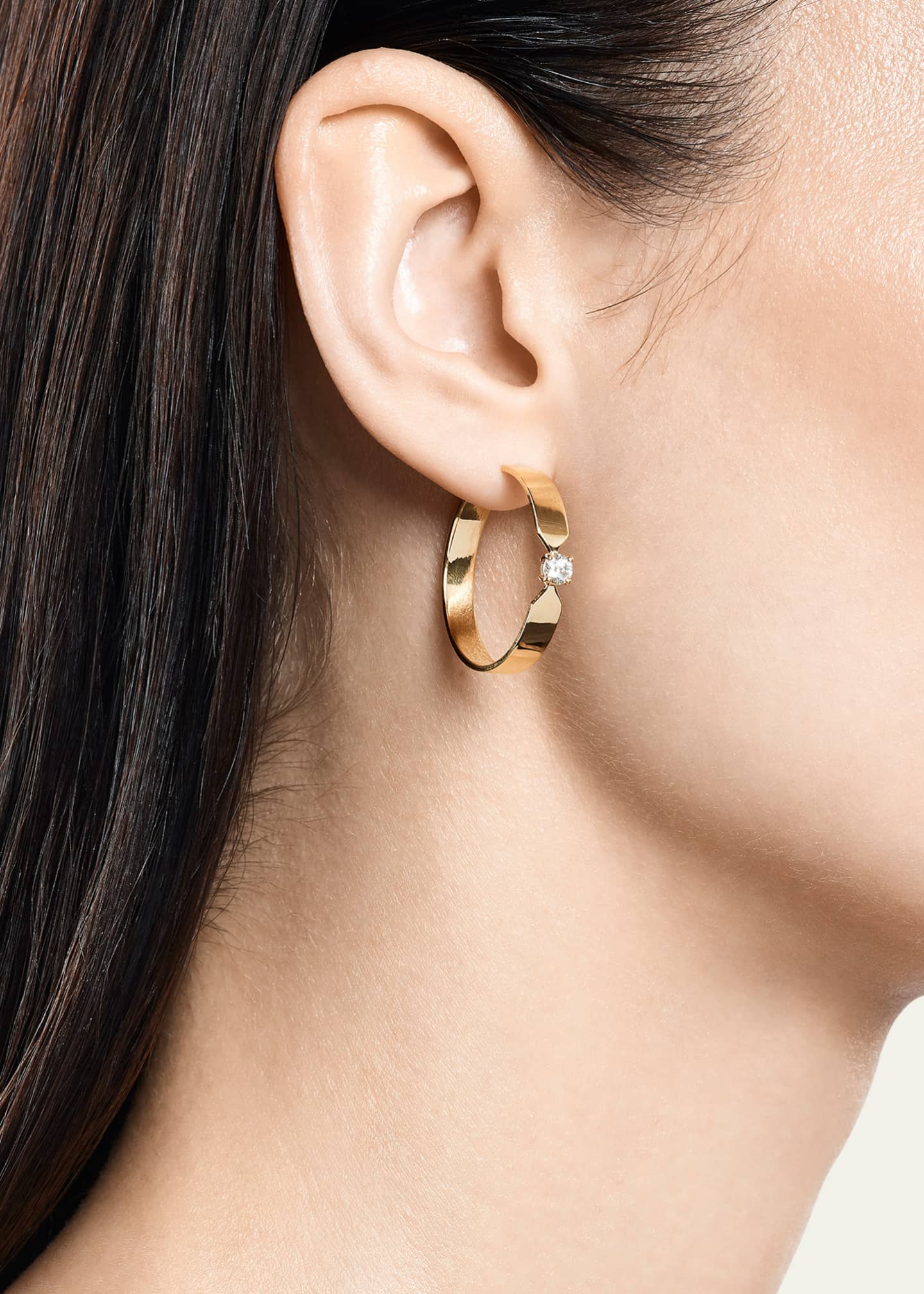 Lana 14k Vanity Solo Faux Tension Diamond Hoops - Bergdorf Goodman