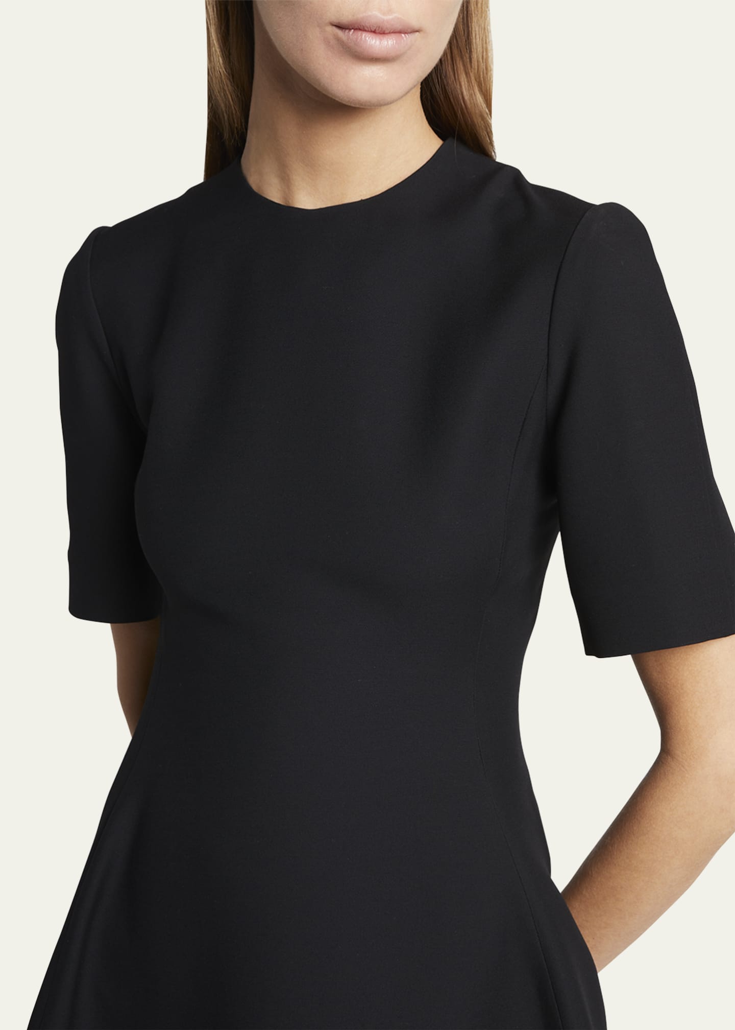 Loewe Wool-Blend Flared Short Dress - Bergdorf Goodman