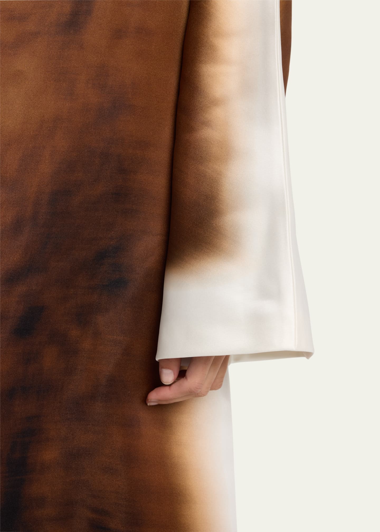 Loewe Blurred Print Silk Midi Dress - Bergdorf Goodman