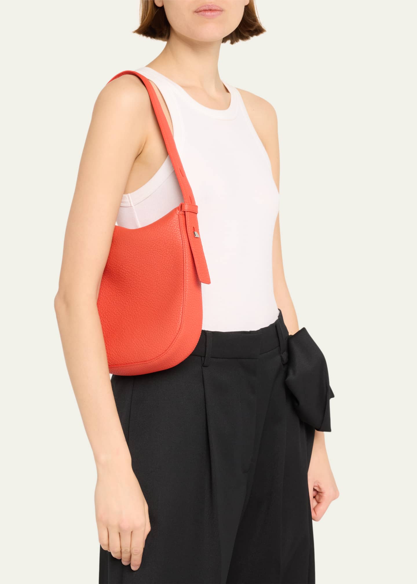 Akris Anna Little Leather Hobo Bag - Bergdorf Goodman