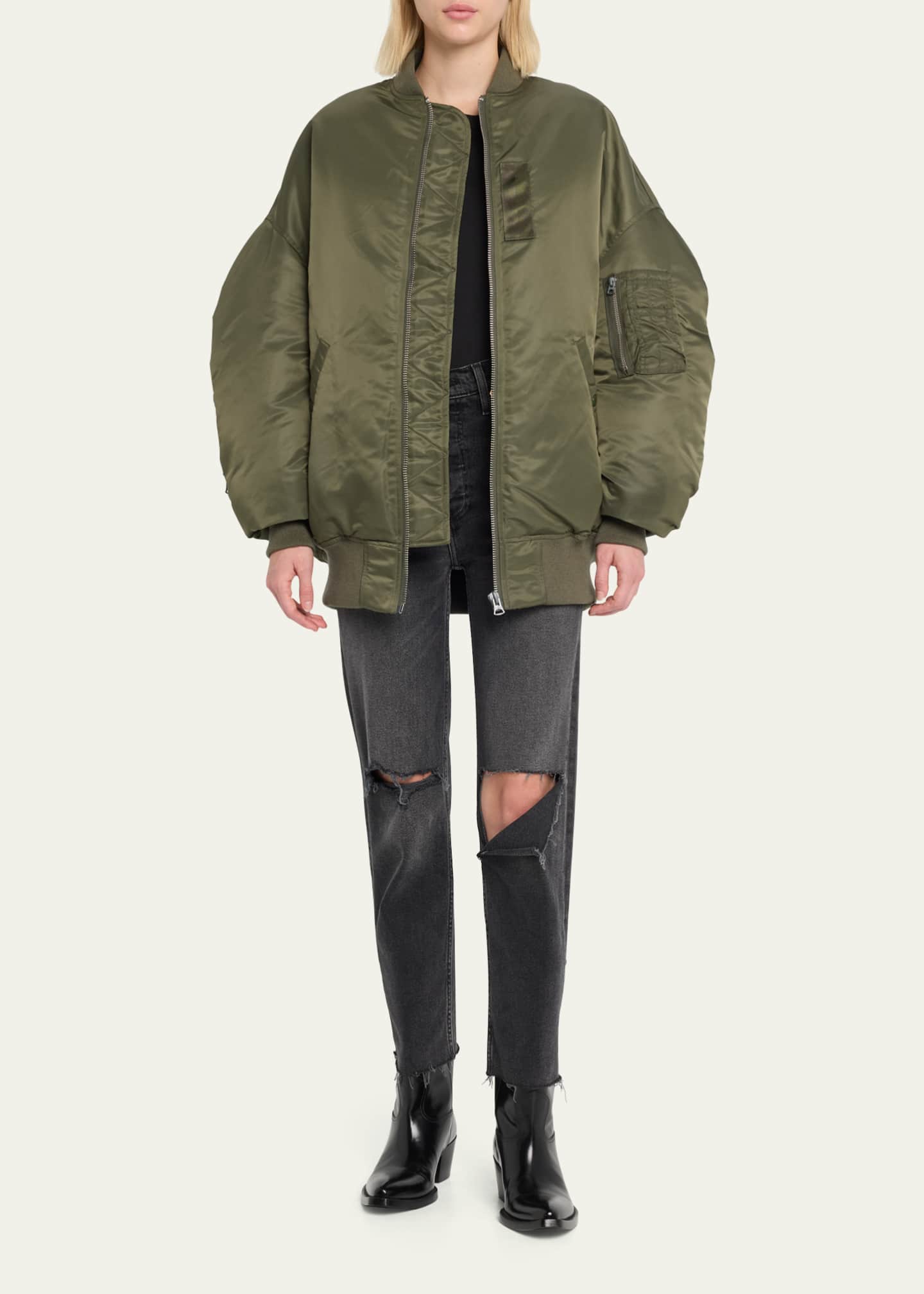 R13 Zip Out Oversized Bomber Jacket - Bergdorf Goodman
