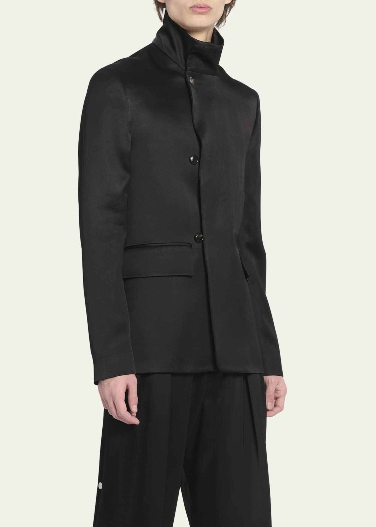 Amiri Men's Double-Breasted Stand Collar Blazer - Bergdorf Goodman