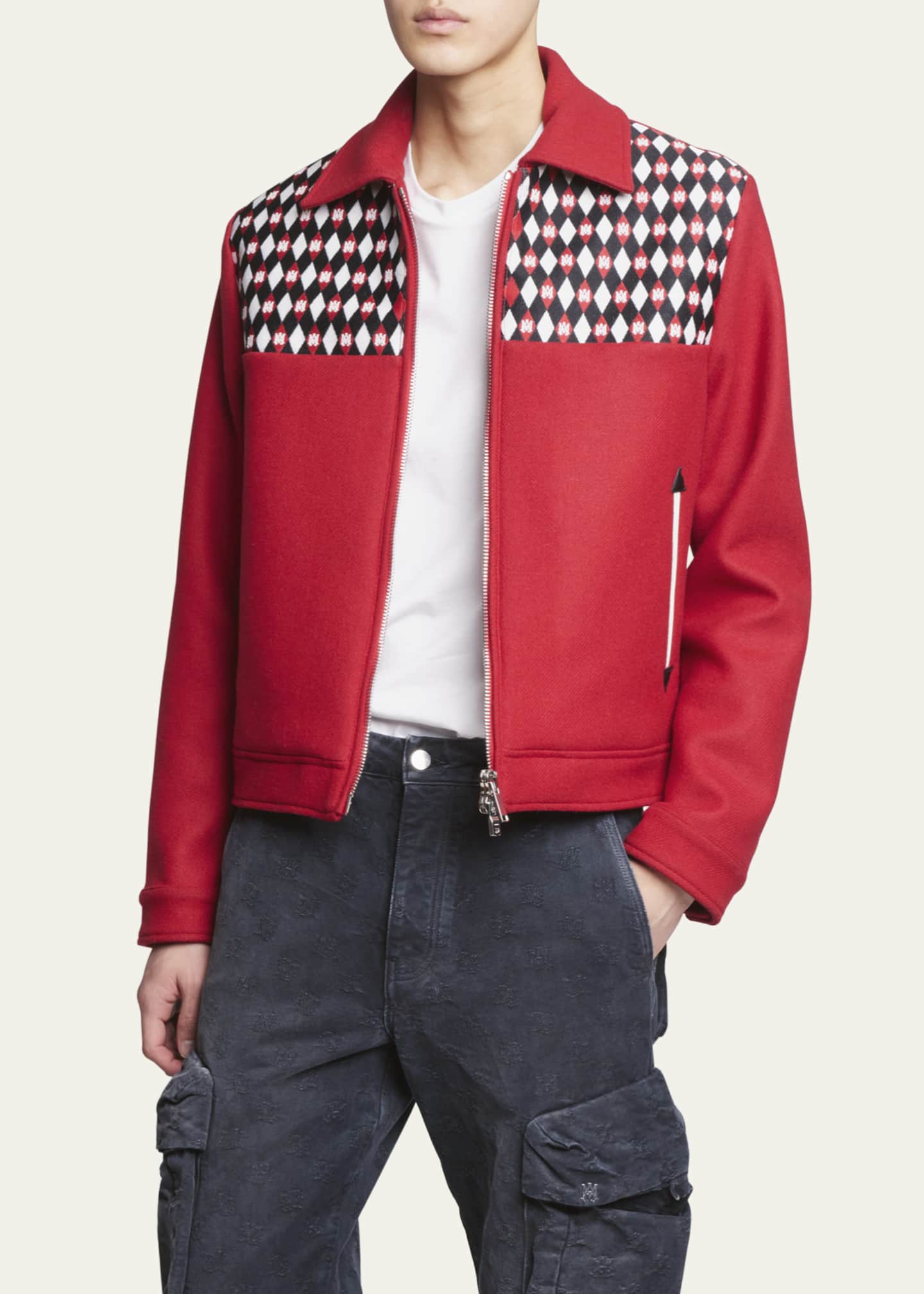 Amiri Men's MA Diamond Embroidered Work Jacket - Bergdorf Goodman