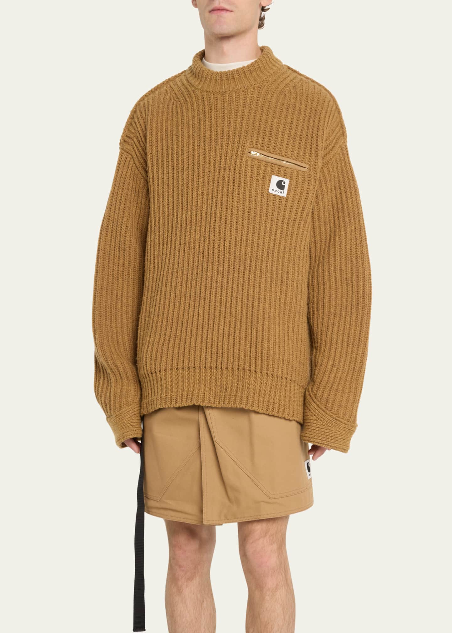 SACAI x Carhartt WIP Men's Detroit Ribbed Sweater - Bergdorf Goodman