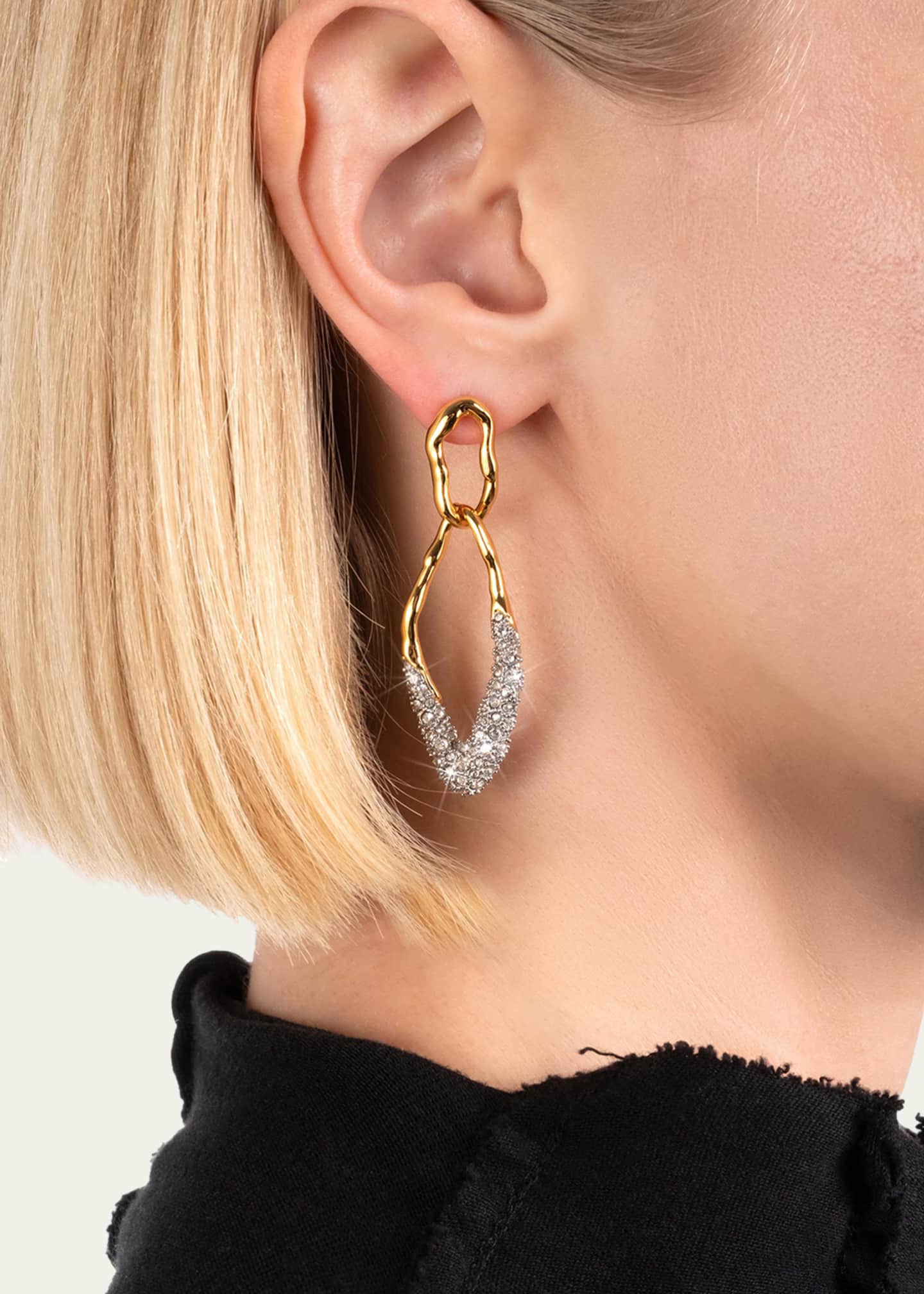 Alexis Bittar Solanales Crystal Double Link Earrings - Bergdorf Goodman