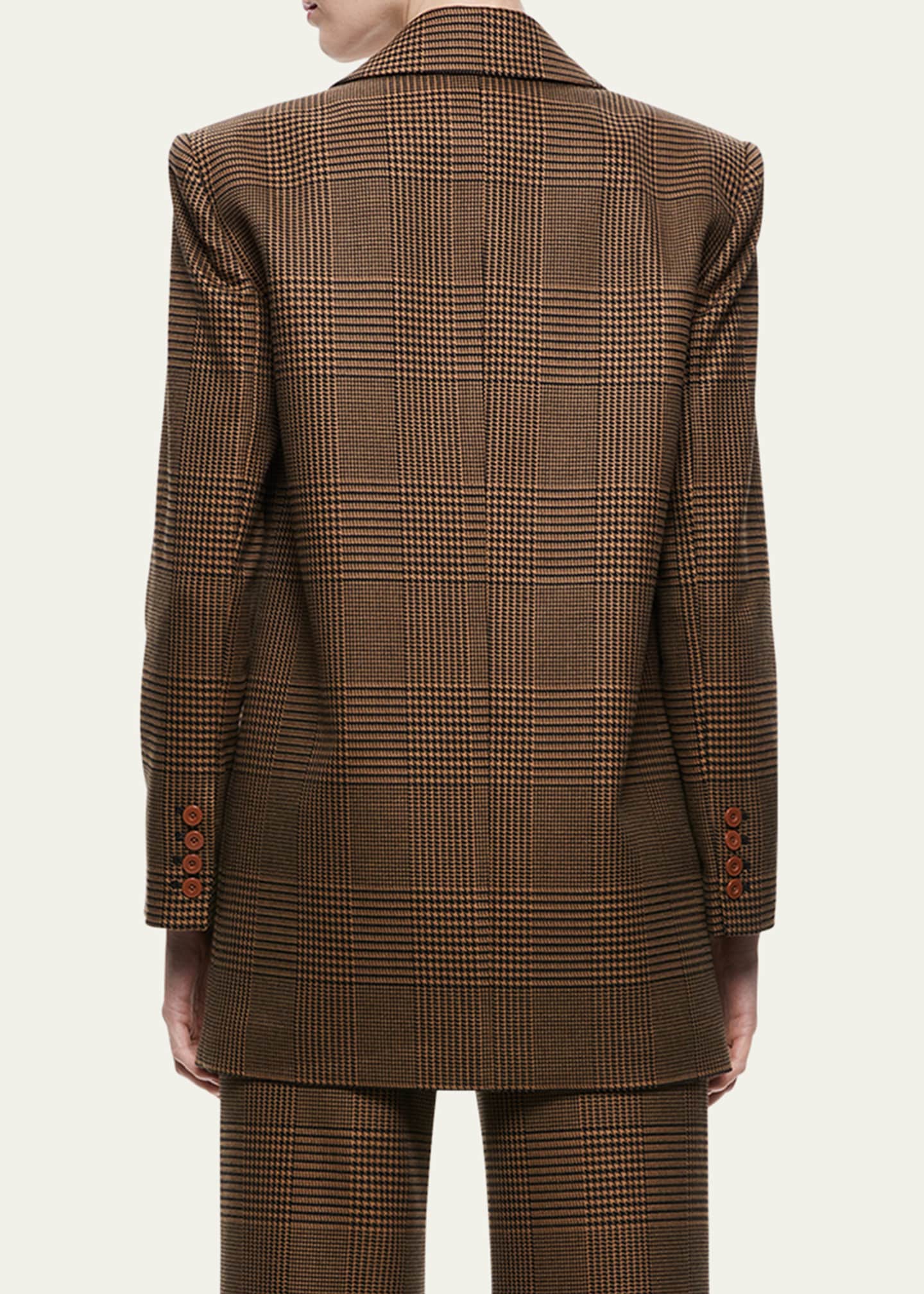 Alice + Olivia Colley Strong-Shoulder Plaid Blazer - Bergdorf Goodman