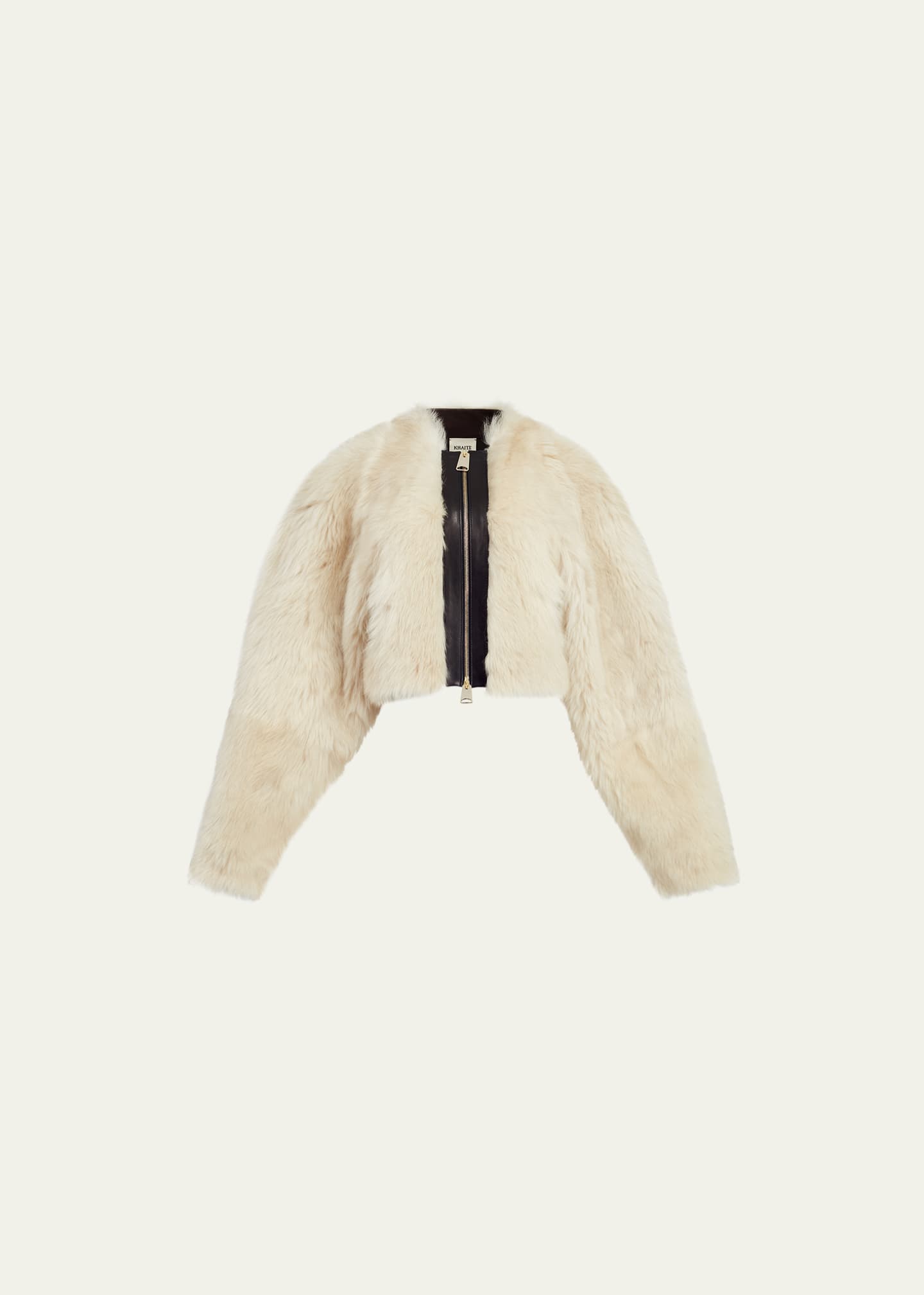 Khaite Gracell Cropped Shearling Jacket - Bergdorf Goodman