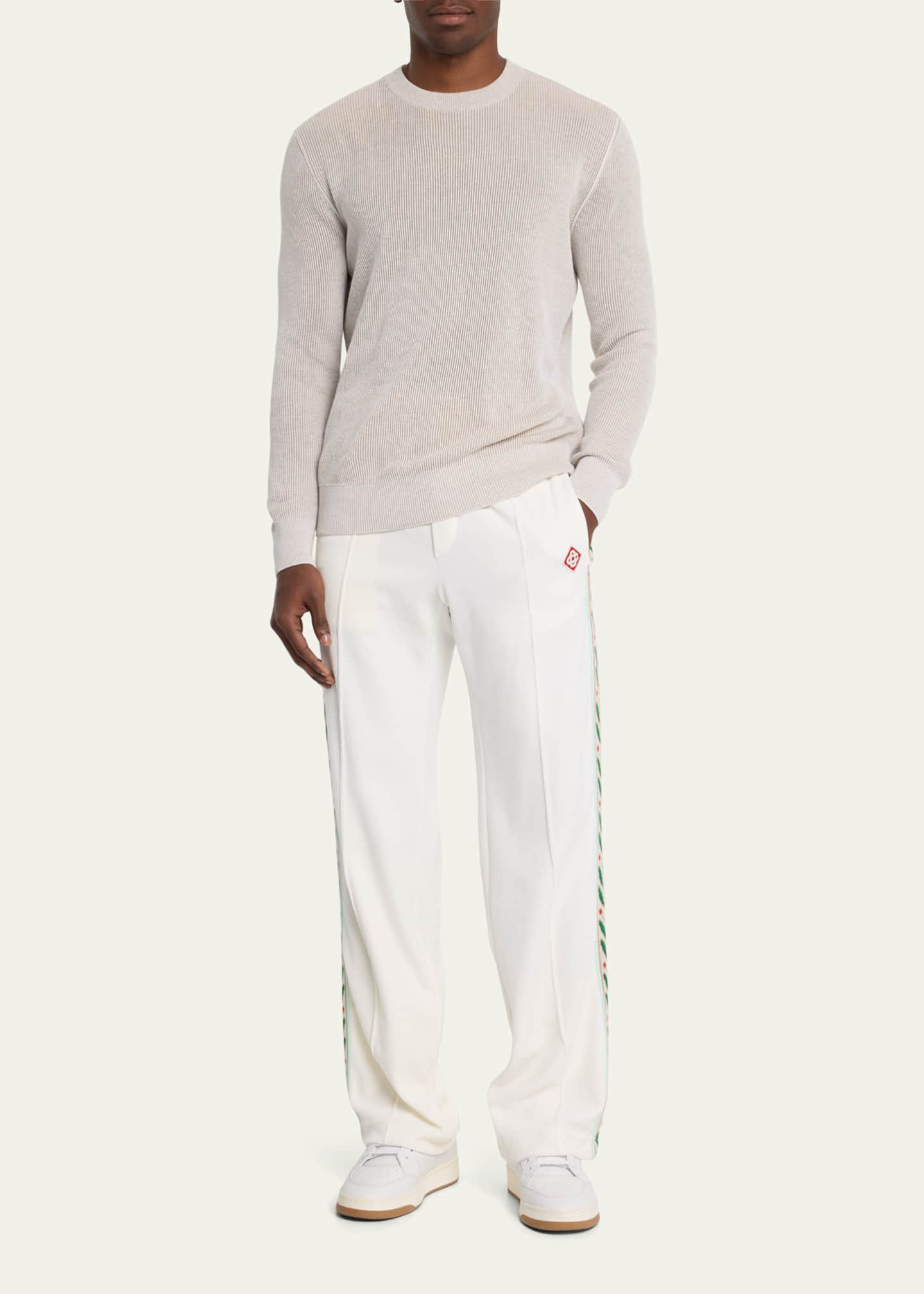 CASABLANCA Men's Laurel Pintuck Track Pants - Bergdorf Goodman