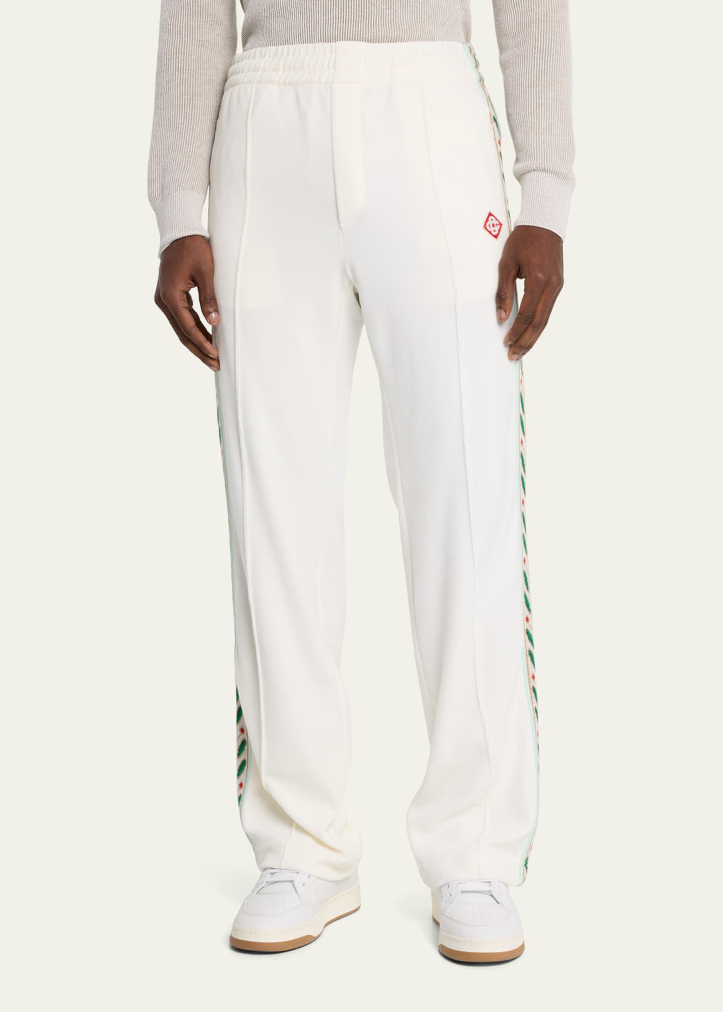 CASABLANCA Men's Laurel Pintuck Track Pants - Bergdorf Goodman