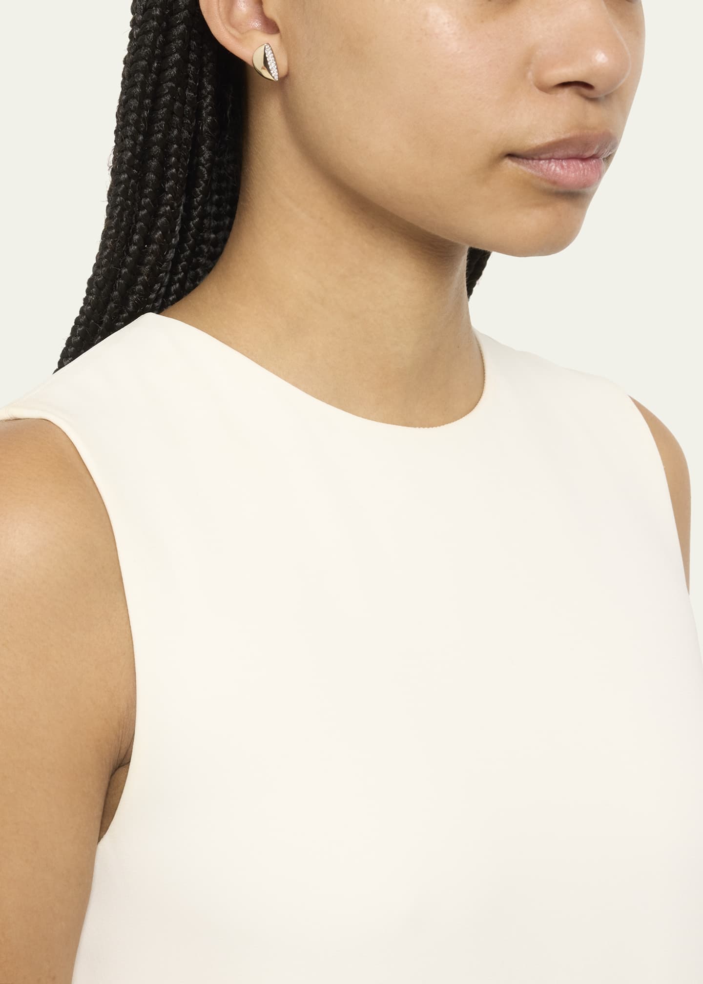 Vhernier 18K White Gold Eclisse Endless Diamond Stud Earrings - Bergdorf Goodman