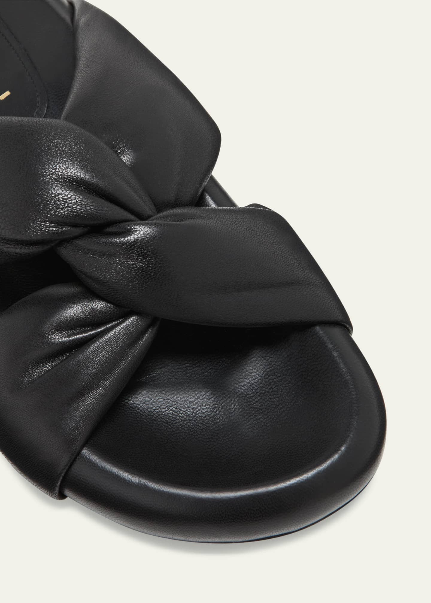 Marni Tie Leather Twist Slide Sandals - Bergdorf Goodman