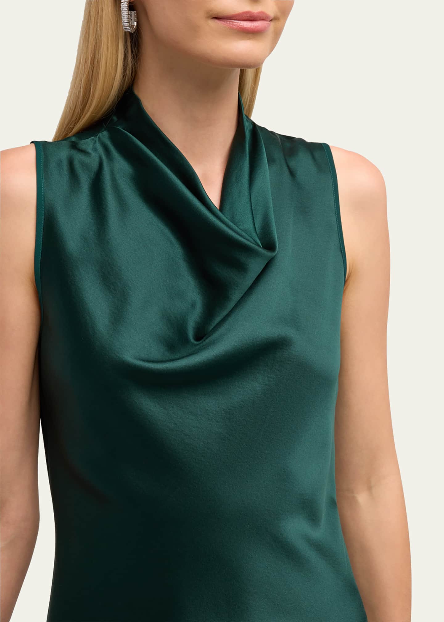 Veronica Beard Maelle Silk Cowl-Neck Sleeveless Mini Dress - Bergdorf Goodman