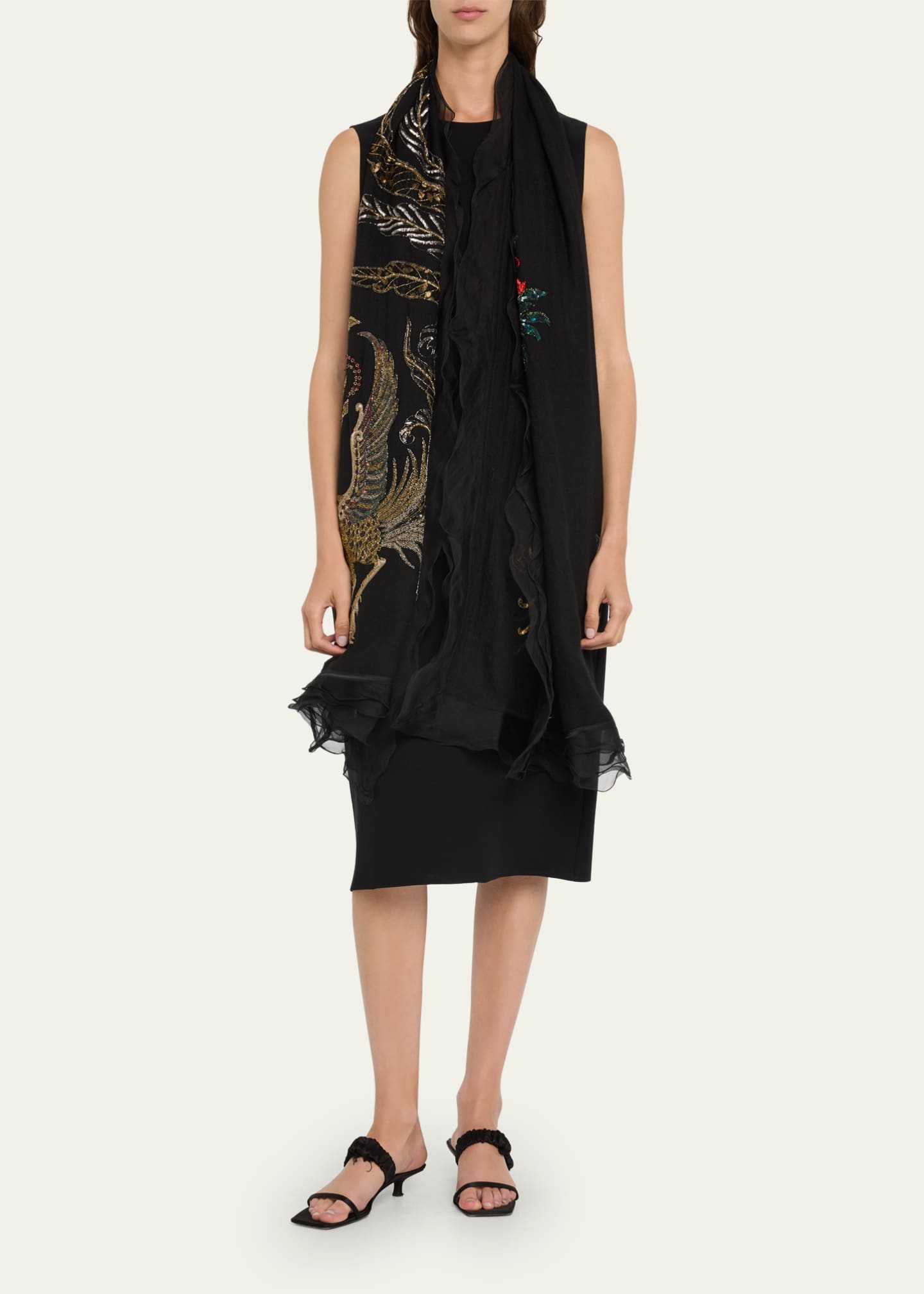 Janavi India Allure Beaded Cashmere Scarf - Bergdorf Goodman