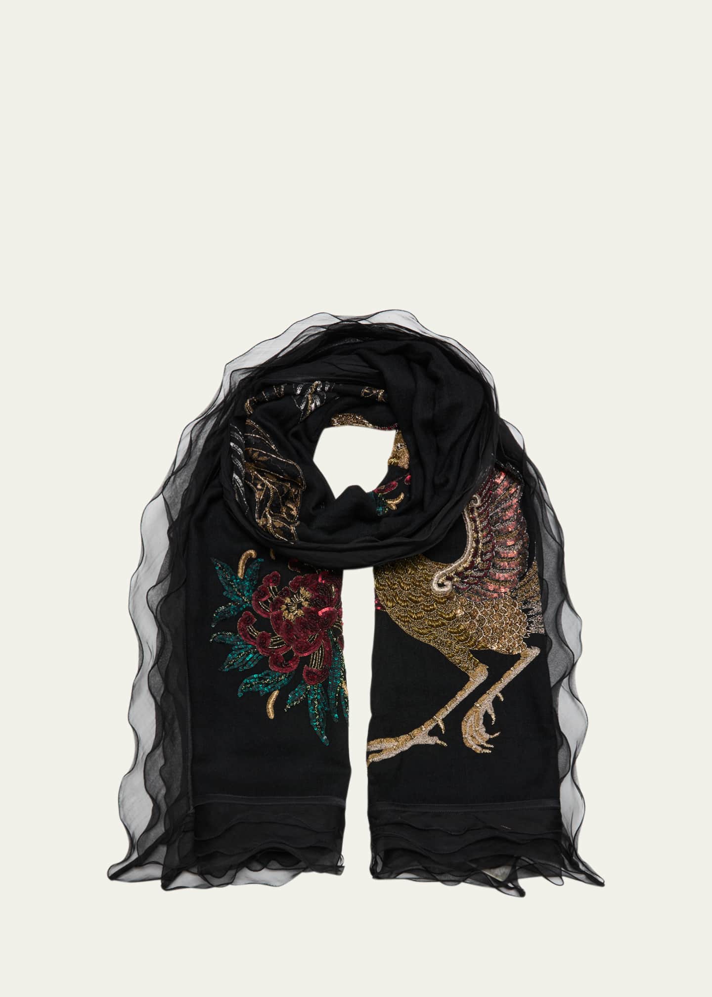 Janavi India Allure Beaded Cashmere Scarf - Bergdorf Goodman