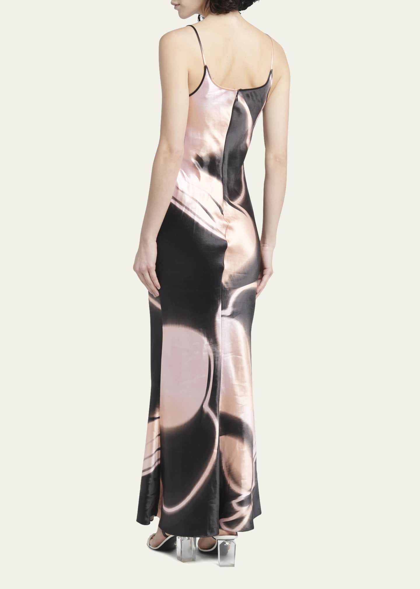 Giorgio Armani Abstract-Print Linen Silk Slip Dress - Bergdorf Goodman