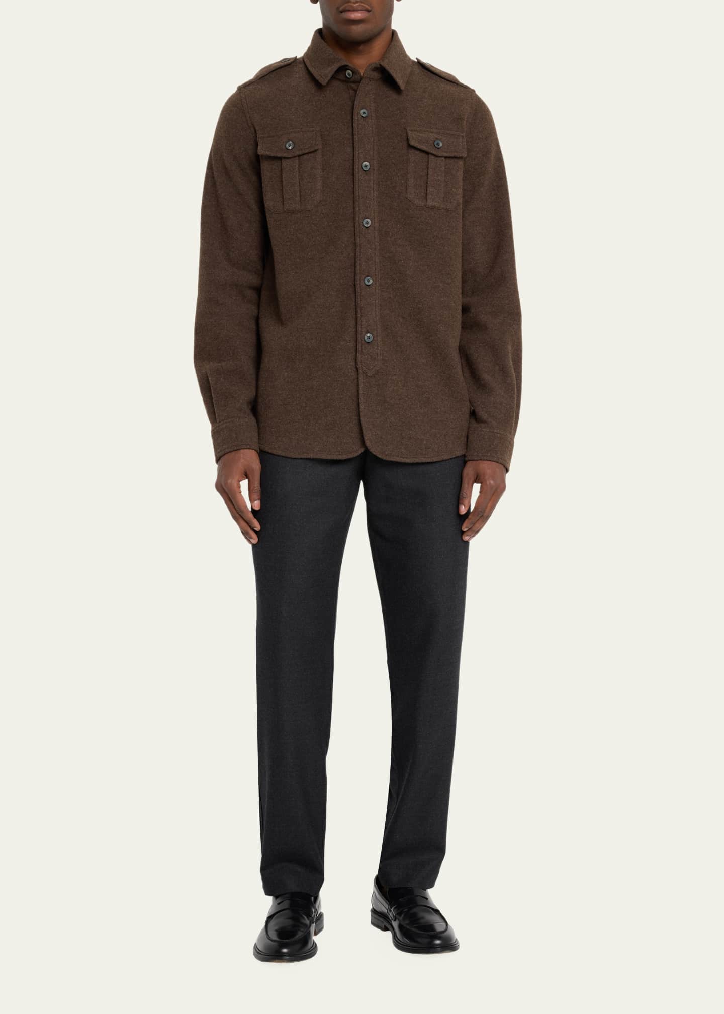 Sease Men's Felpa Wool Shirt Jacket - Bergdorf Goodman