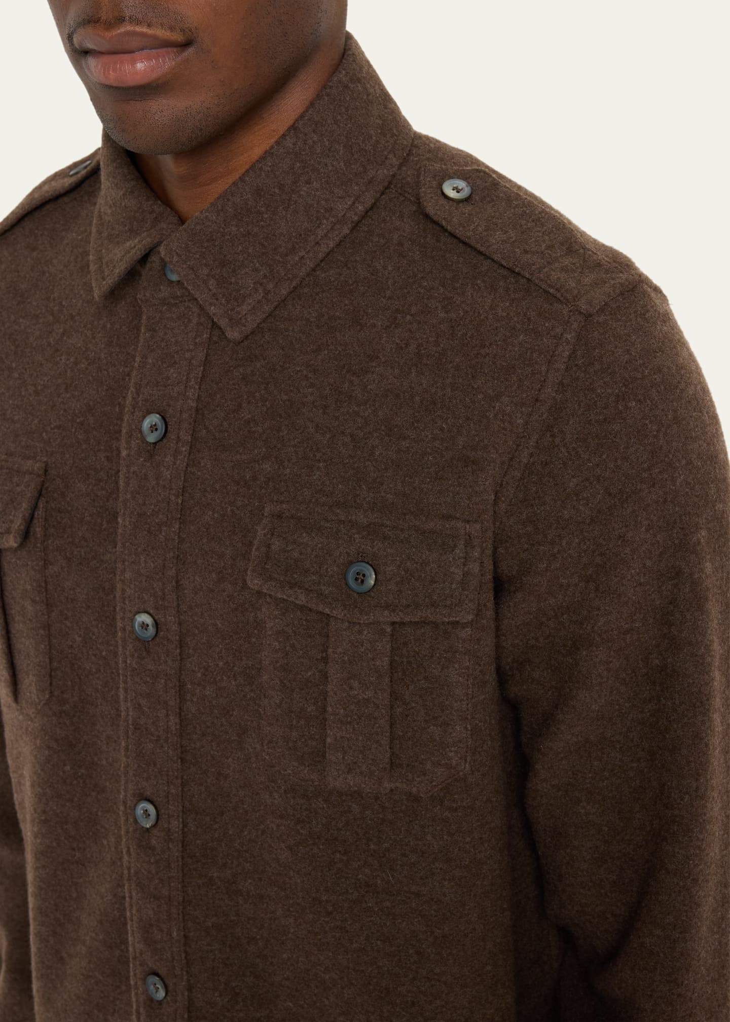 Sease Men's Felpa Wool Shirt Jacket - Bergdorf Goodman