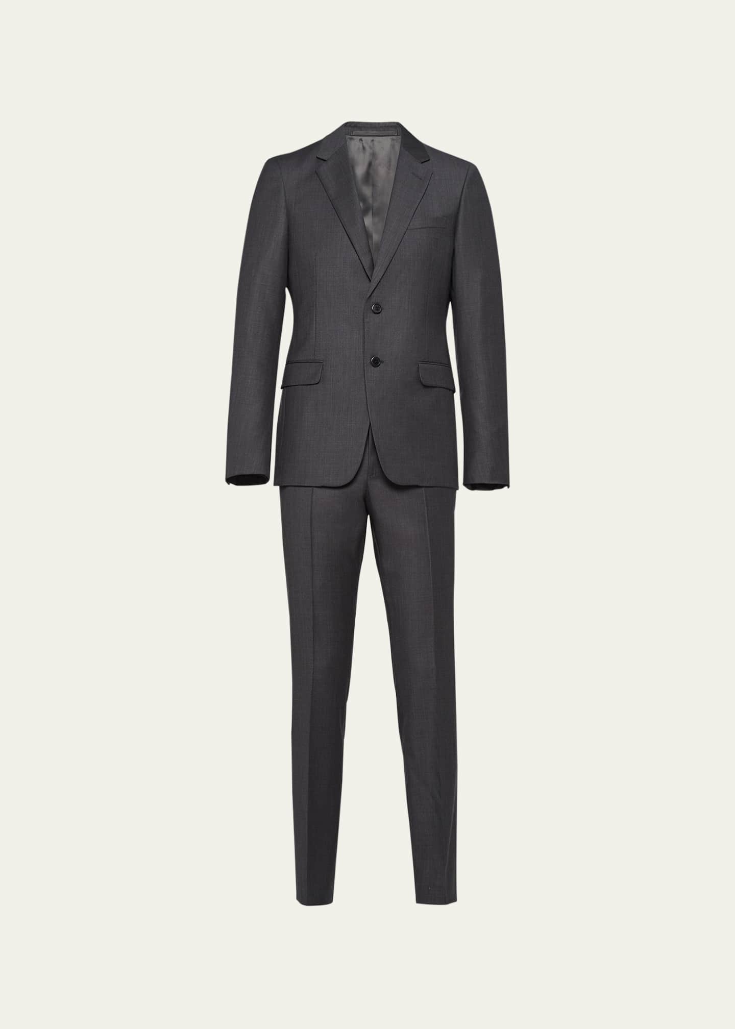 Prada Men's Fil-a-Fil Wool Suit - Bergdorf Goodman