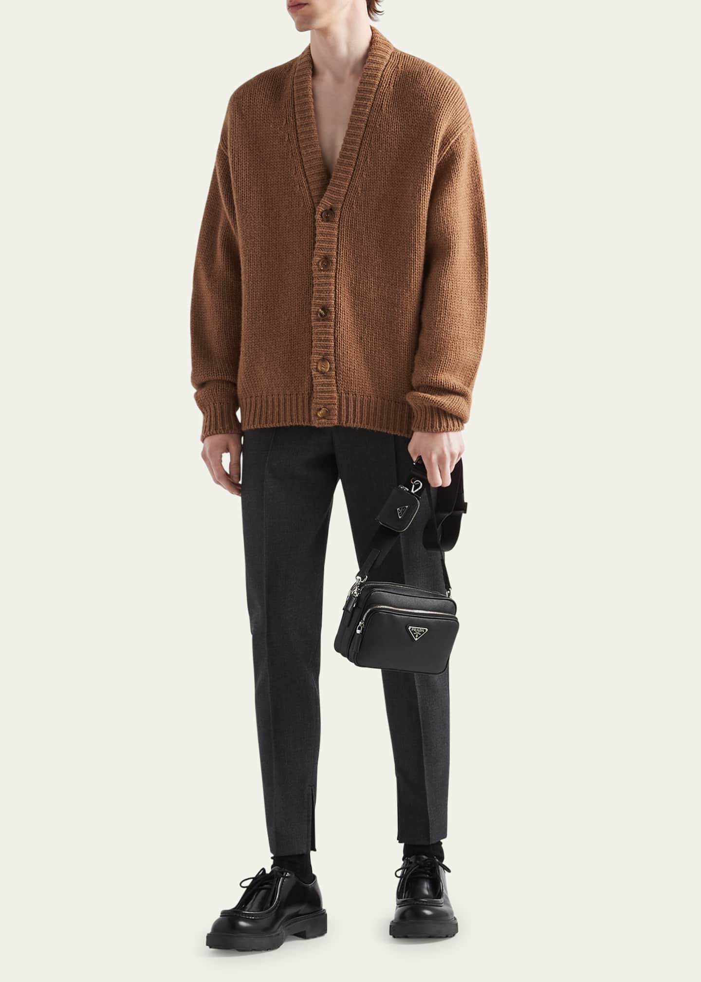 Prada Men's Cashmere Cardigan Sweater - Bergdorf Goodman