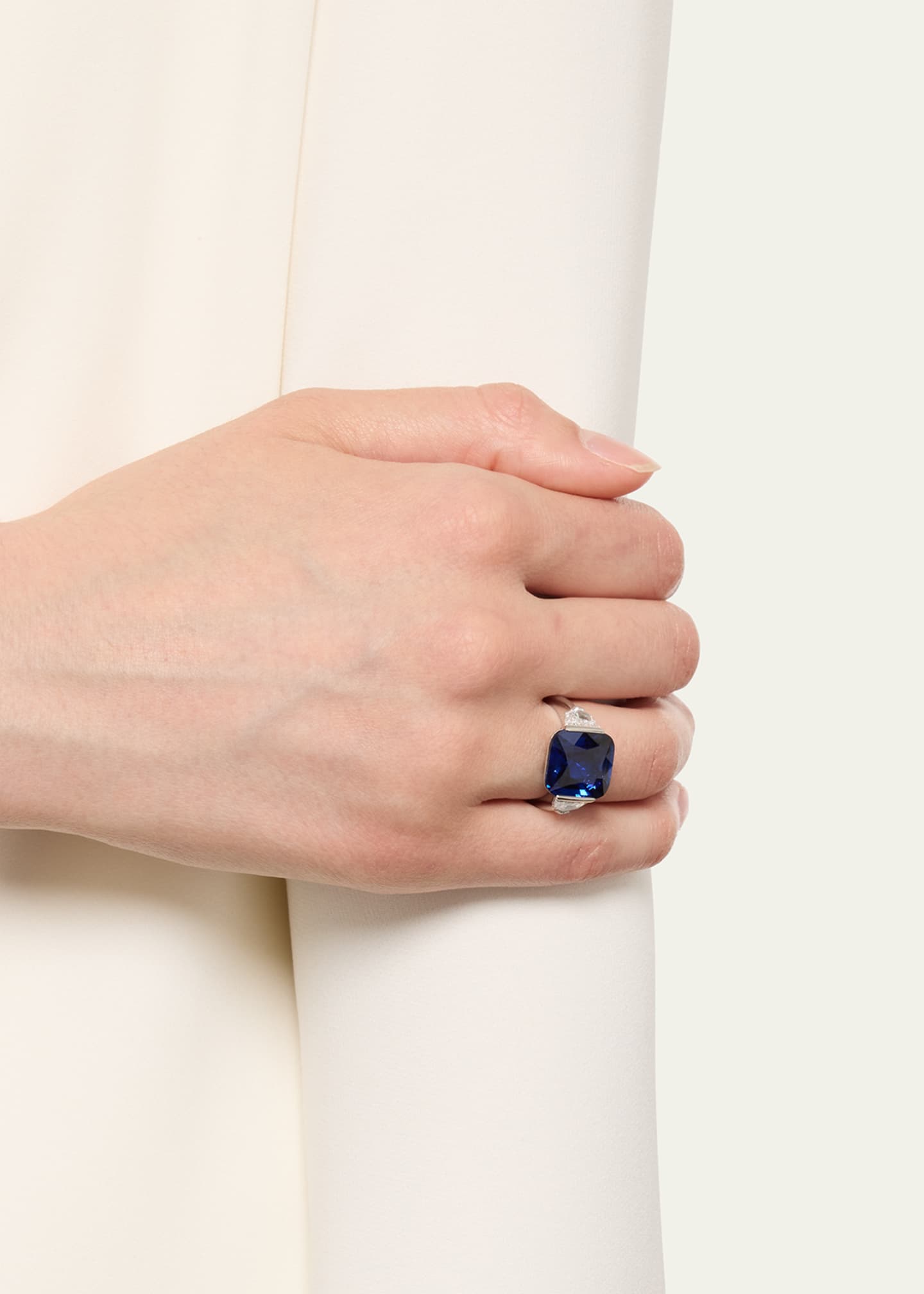 Bayco Platinum Ring with Sapphire and Diamonds - Bergdorf Goodman