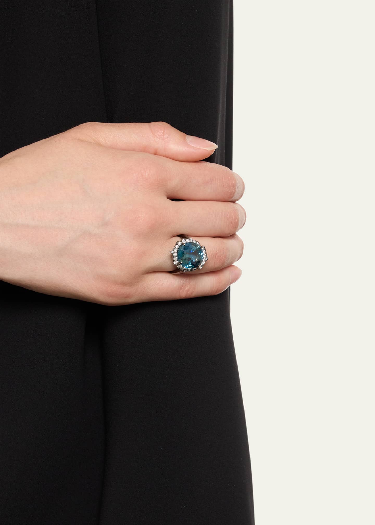Bayco Black Gold Ring with Sapphire and Diamonds - Bergdorf Goodman