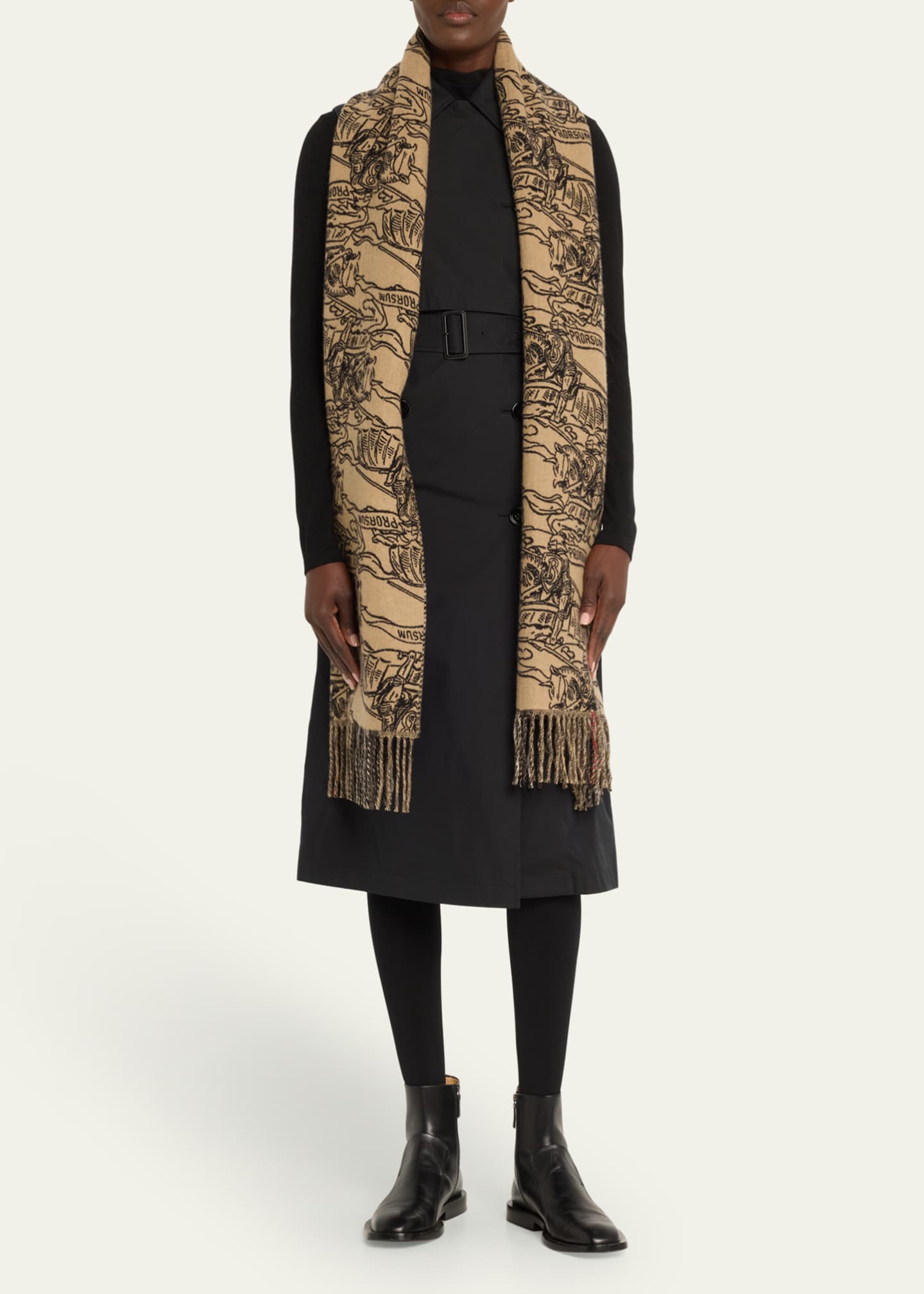 Burberry Knight Sketch Cashmere Scarf - Bergdorf Goodman