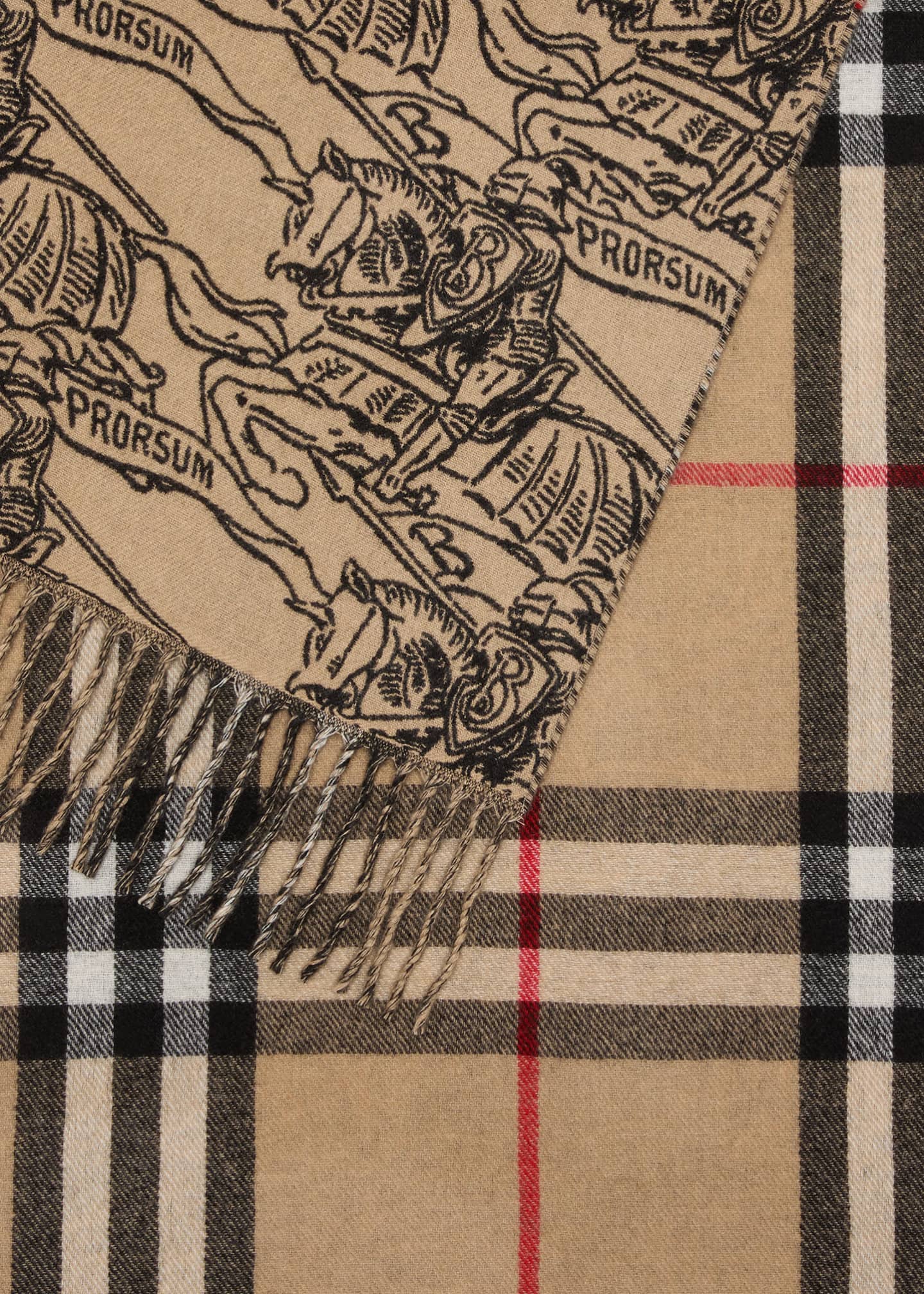 Burberry Knight Sketch Cashmere Scarf - Bergdorf Goodman