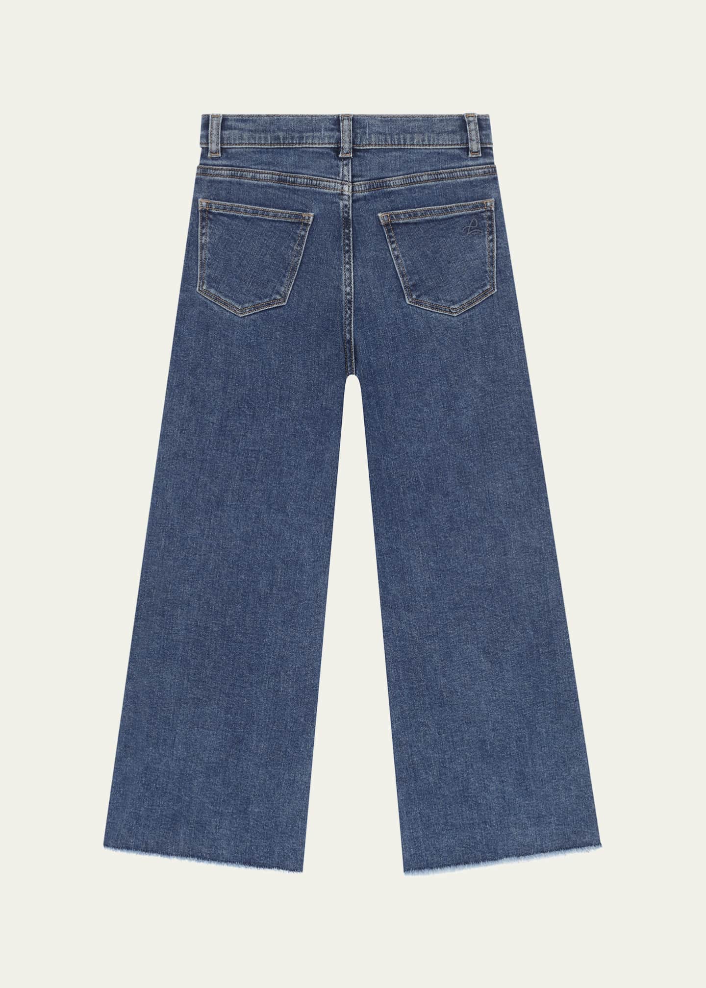DL1961 Girl's Lily High-Rise Wide-Leg Denim Jeans, Size 7-16 - Bergdorf ...