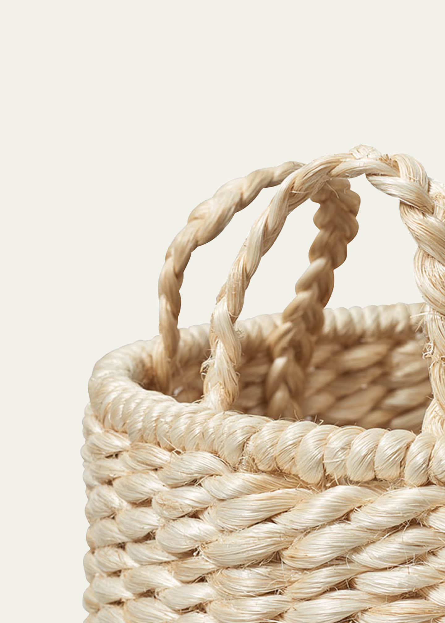 Schumacher Lubid Black-Dipped Abaca Basket, 16" - Bergdorf Goodman