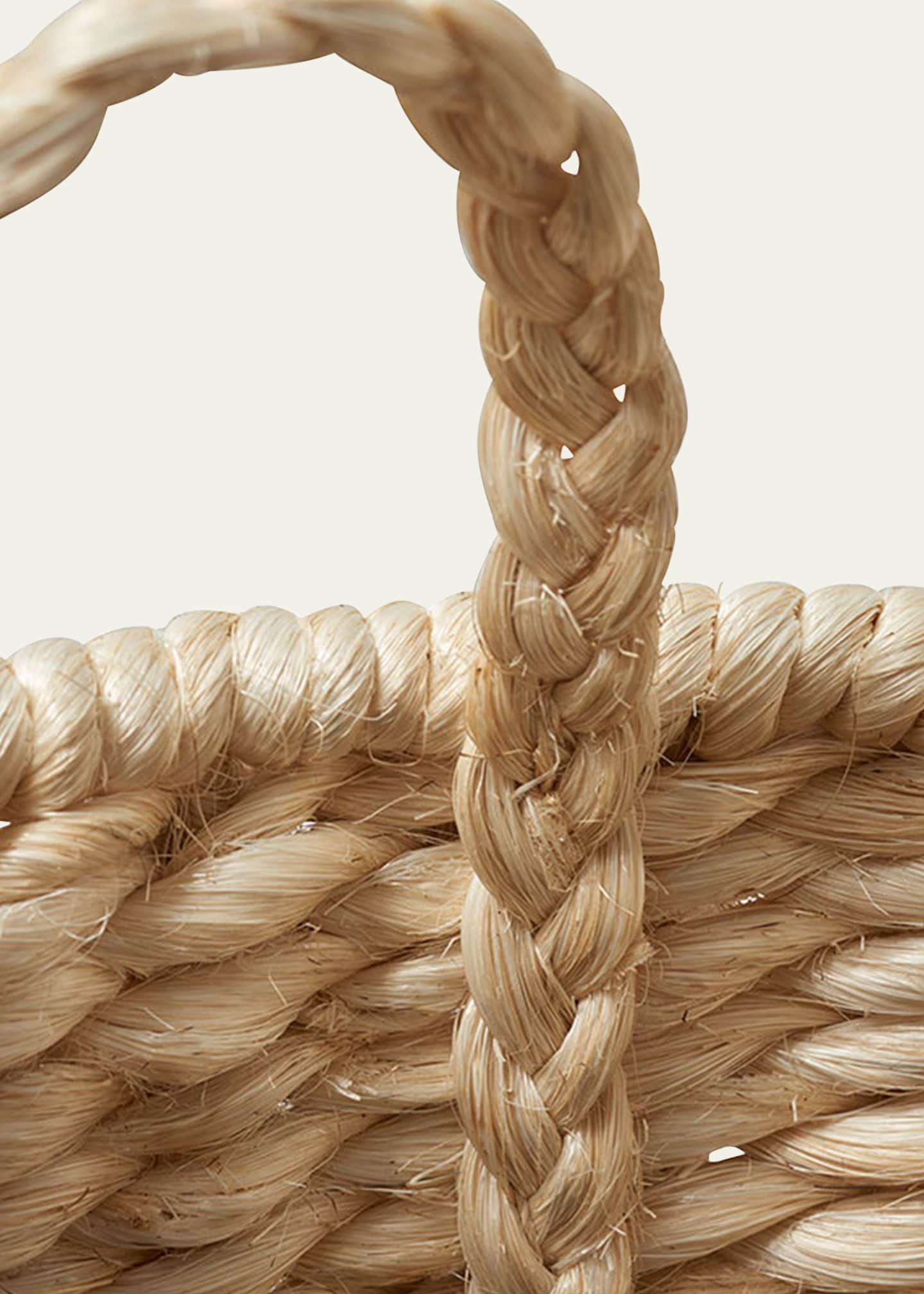 Schumacher Lubid Black-Dipped Abaca Basket, 16" - Bergdorf Goodman