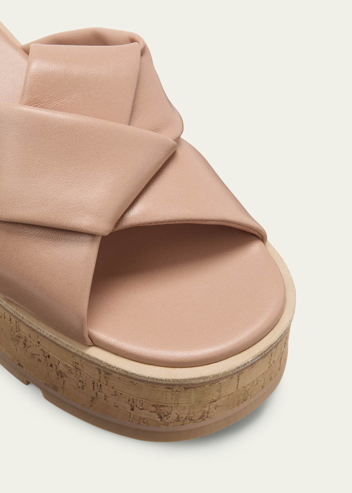 Ferragamo Engracia Leather Cork Slide Sandals - Bergdorf Goodman