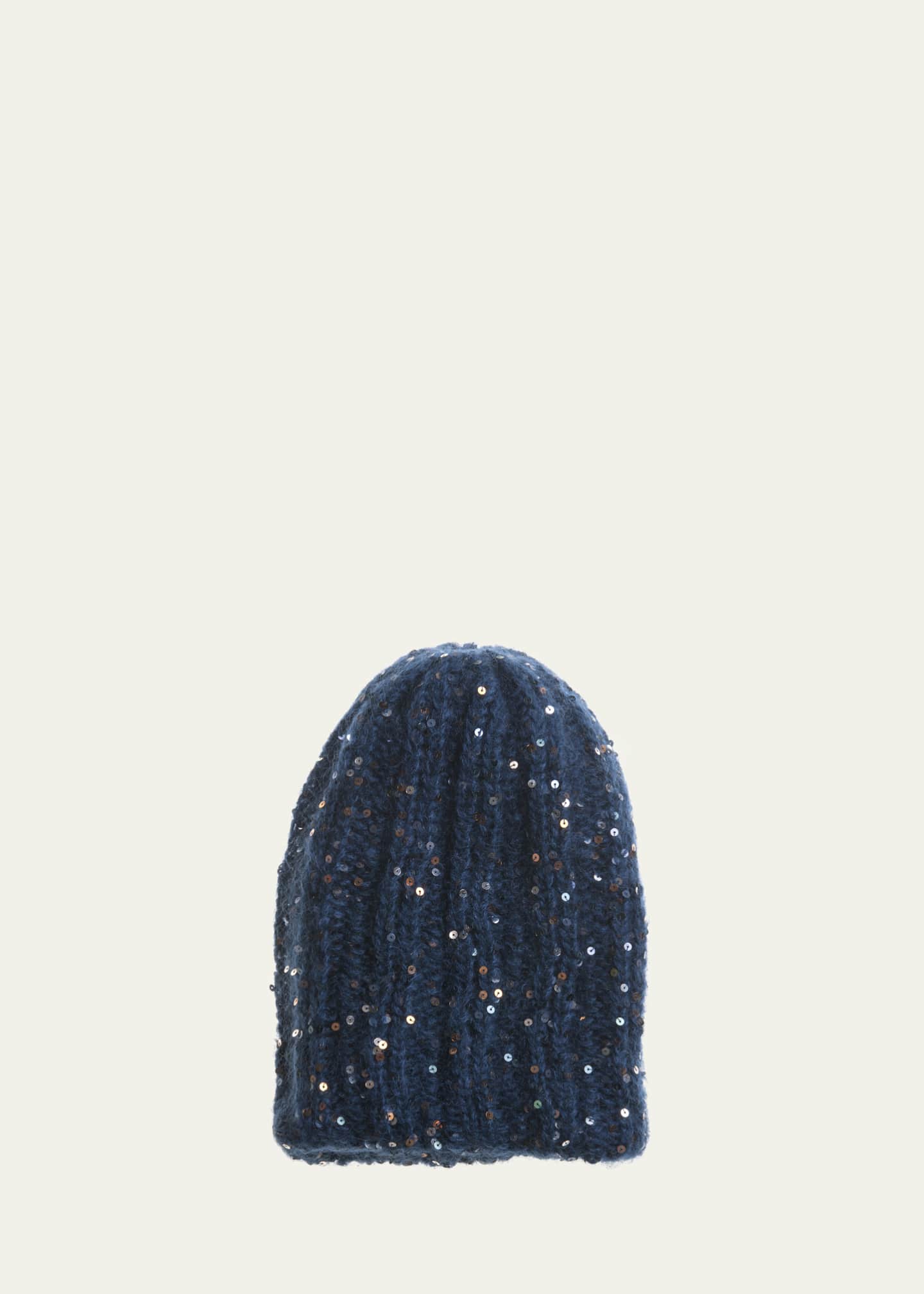 Inverni Sequin Knit Beanie - Bergdorf Goodman