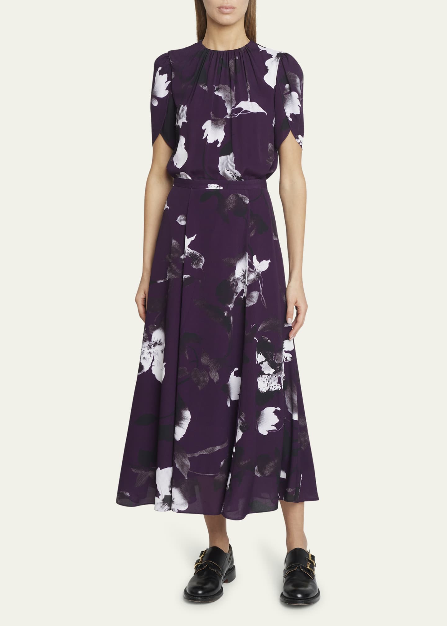 Erdem Floral-Print Midi Skirt - Bergdorf Goodman