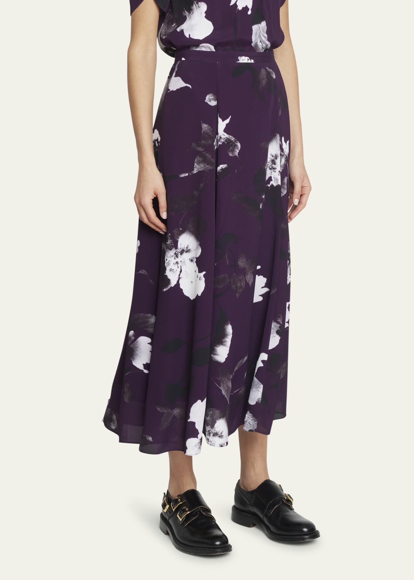 Erdem Floral-Print Midi Skirt - Bergdorf Goodman