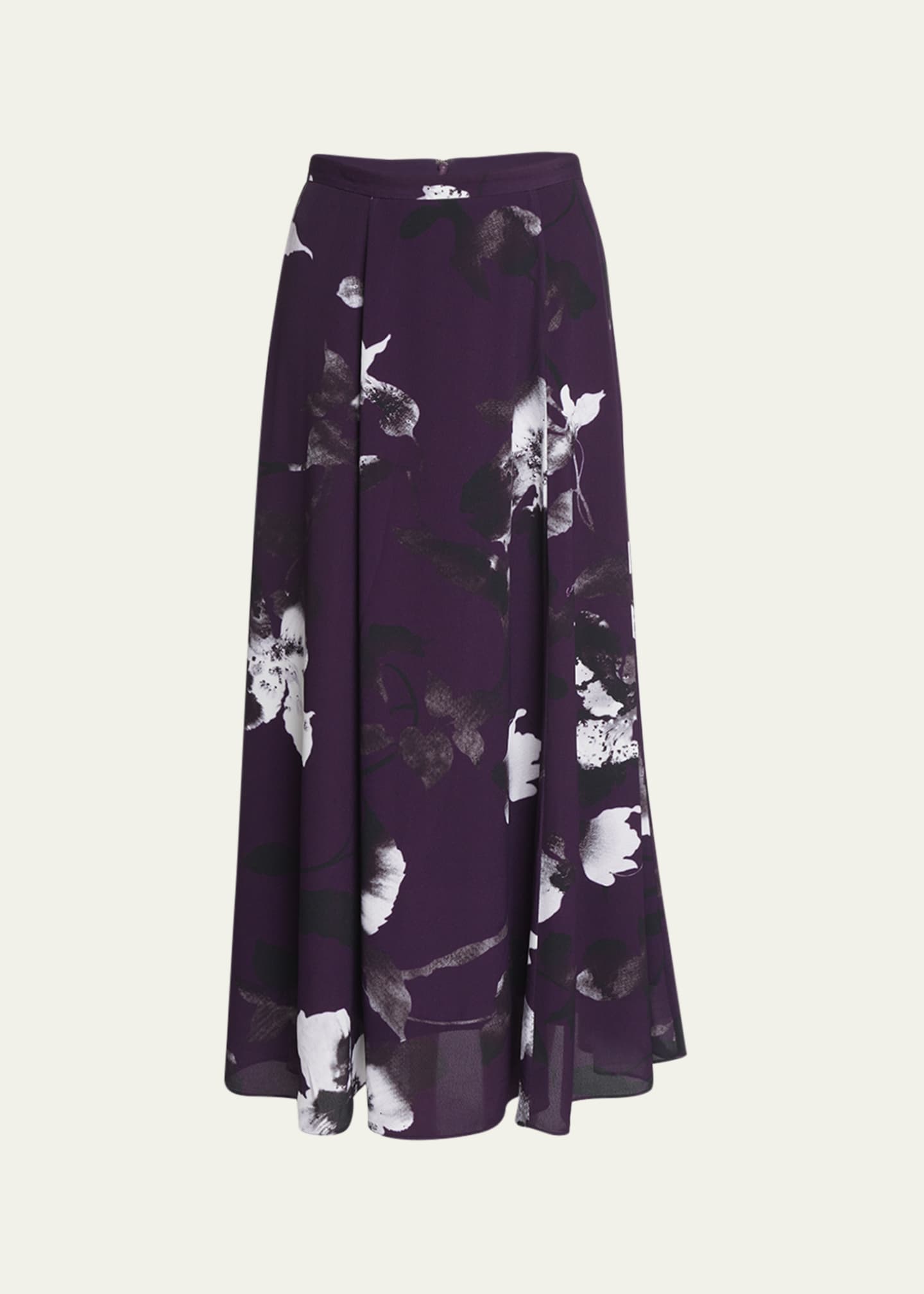 Erdem Floral-Print Midi Skirt - Bergdorf Goodman