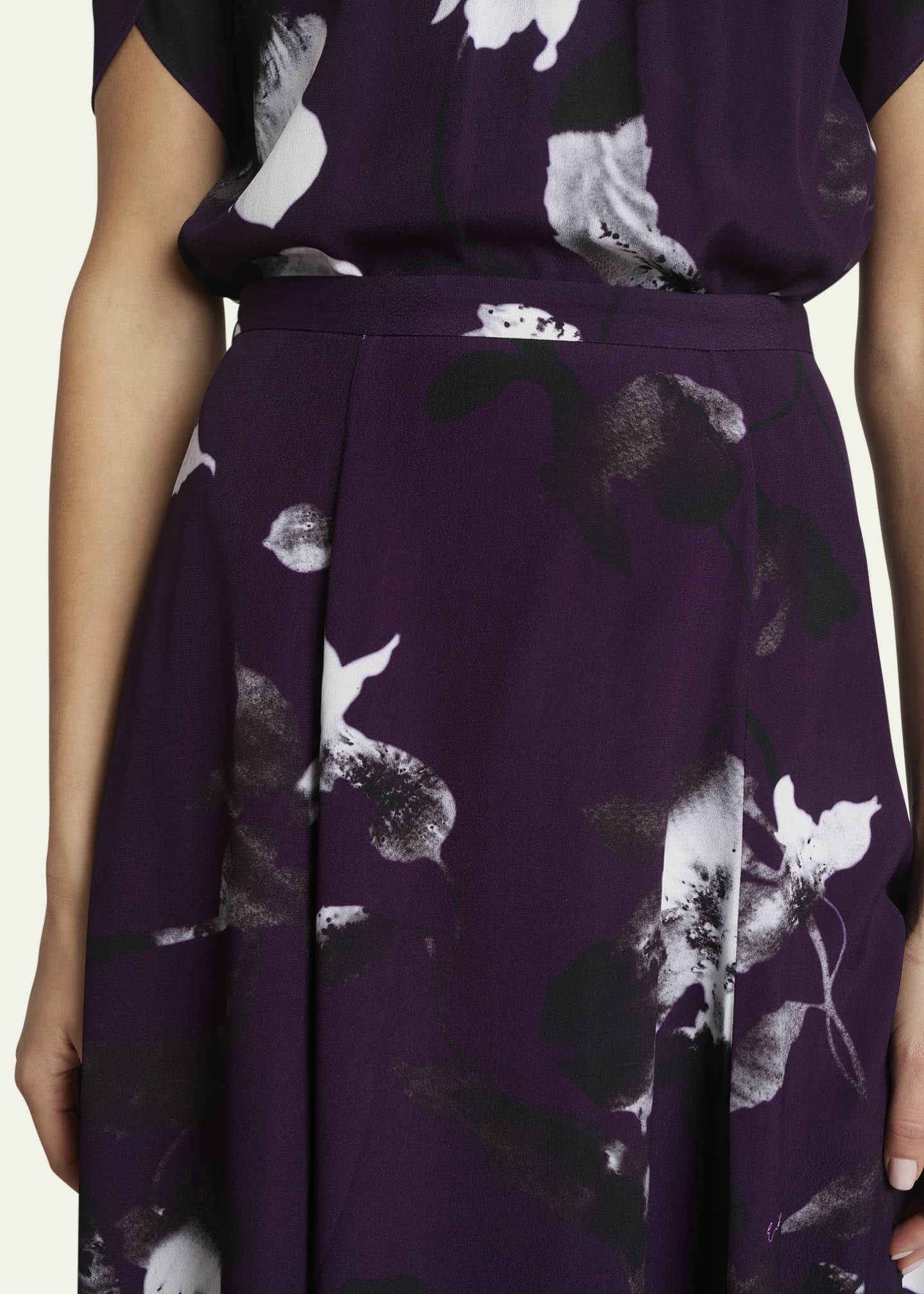 Erdem Floral-Print Midi Skirt - Bergdorf Goodman