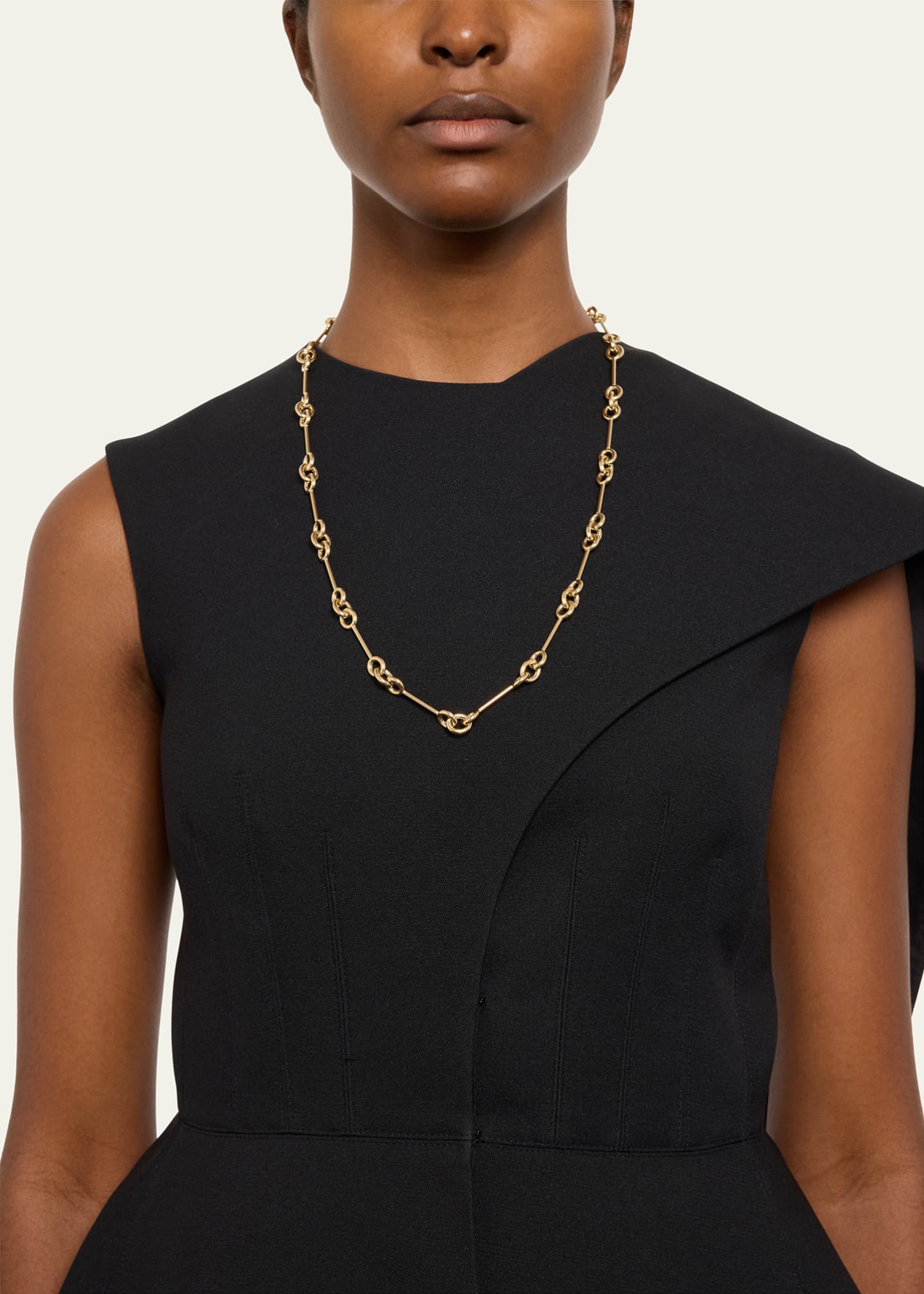 Lauren Rubinski Joy 14K Yellow Gold Medium Links Long Chain Necklace ...