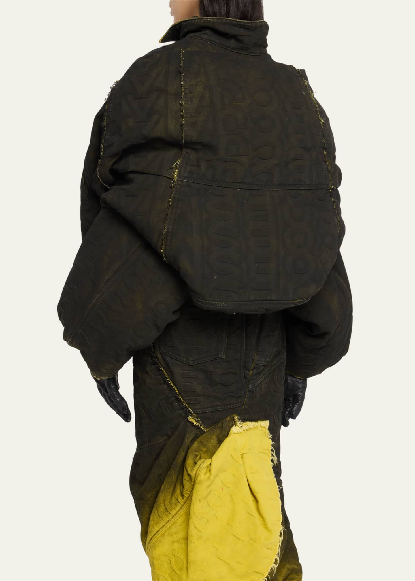 Marc Jacobs Runway Logo Embossed Denim Ombre Jacket Shawl - Bergdorf ...