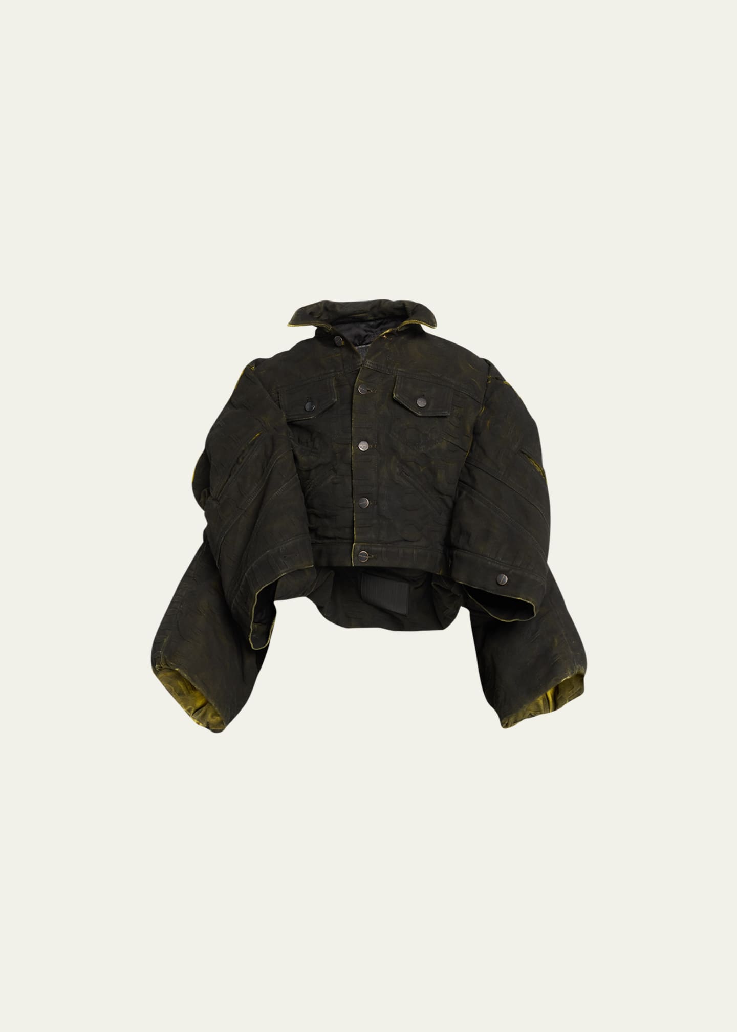 Marc Jacobs Runway Logo Embossed Denim Ombre Jacket Shawl - Bergdorf ...