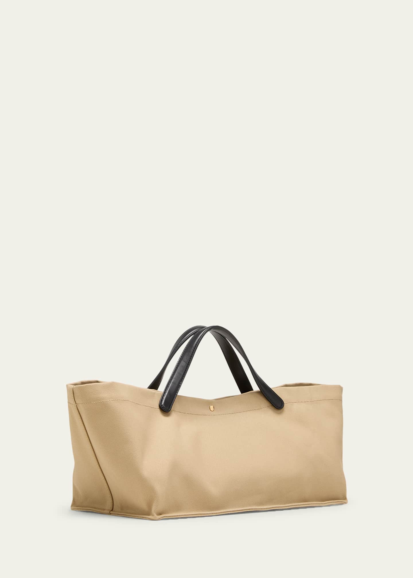 THE ROW Idaho Tote Bag in Cotton Twill and Leather - Bergdorf Goodman