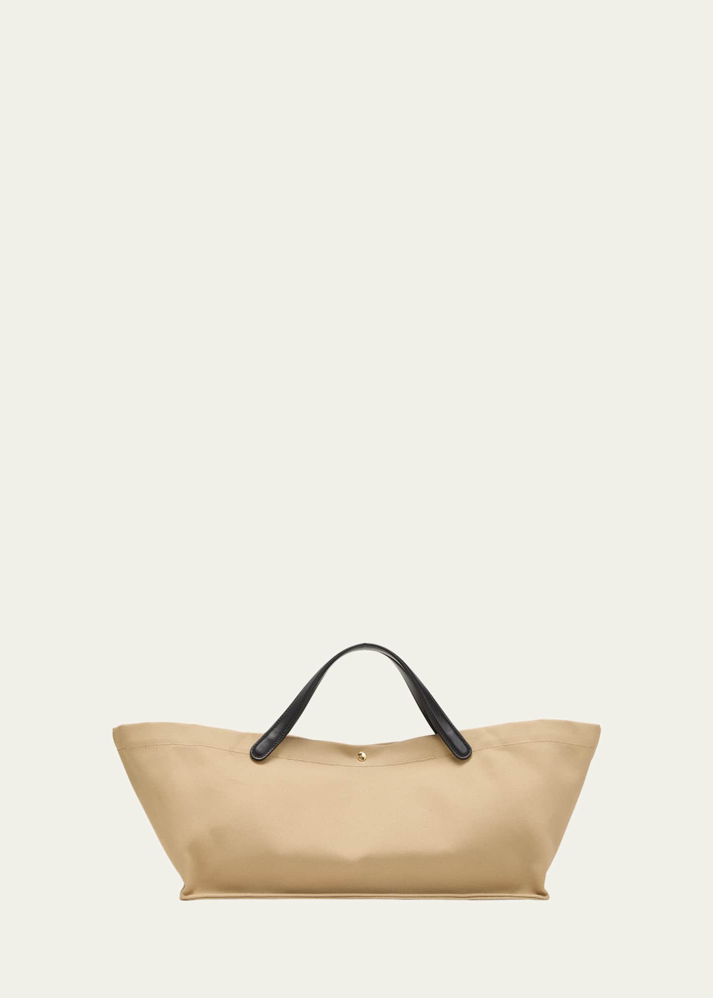 THE ROW Idaho Tote Bag in Cotton Twill and Leather - Bergdorf Goodman