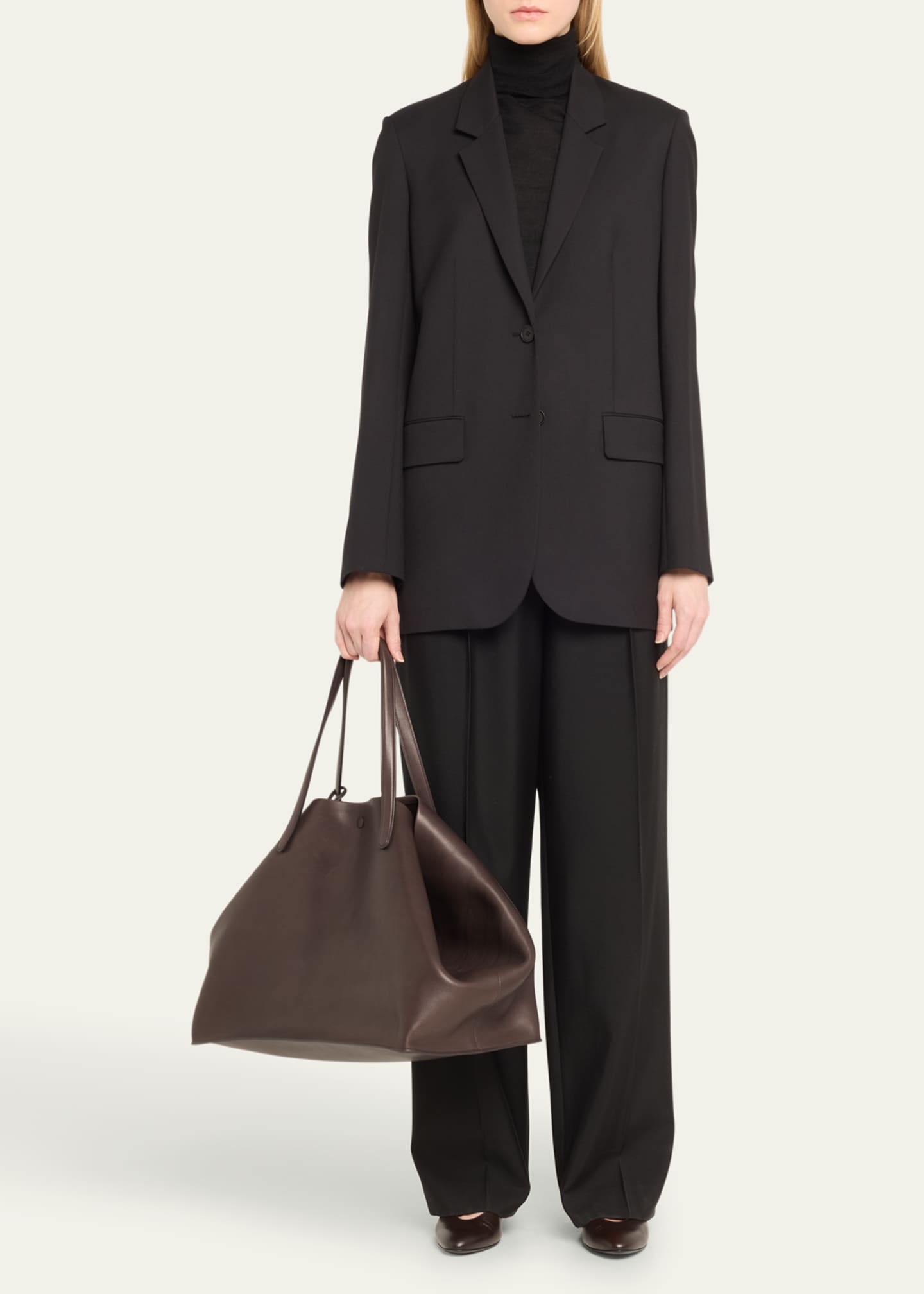 THE ROW Idaho XL Tote Bag in Saddle Leather - Bergdorf Goodman