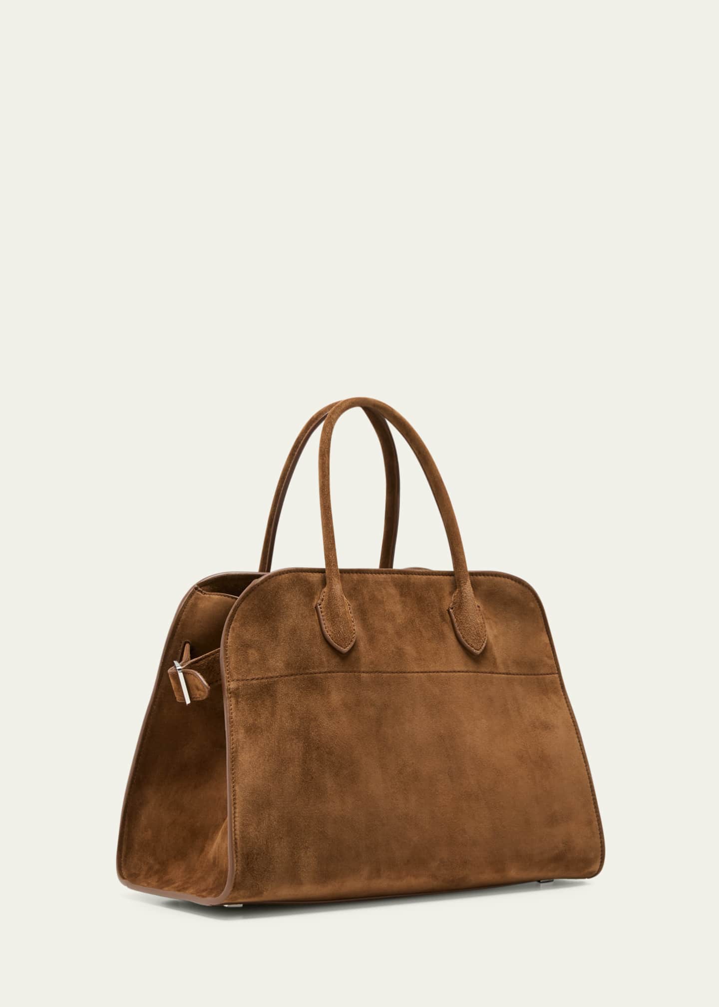 THE ROW Margaux 12 Top-Handle Bag in Suede - Bergdorf Goodman